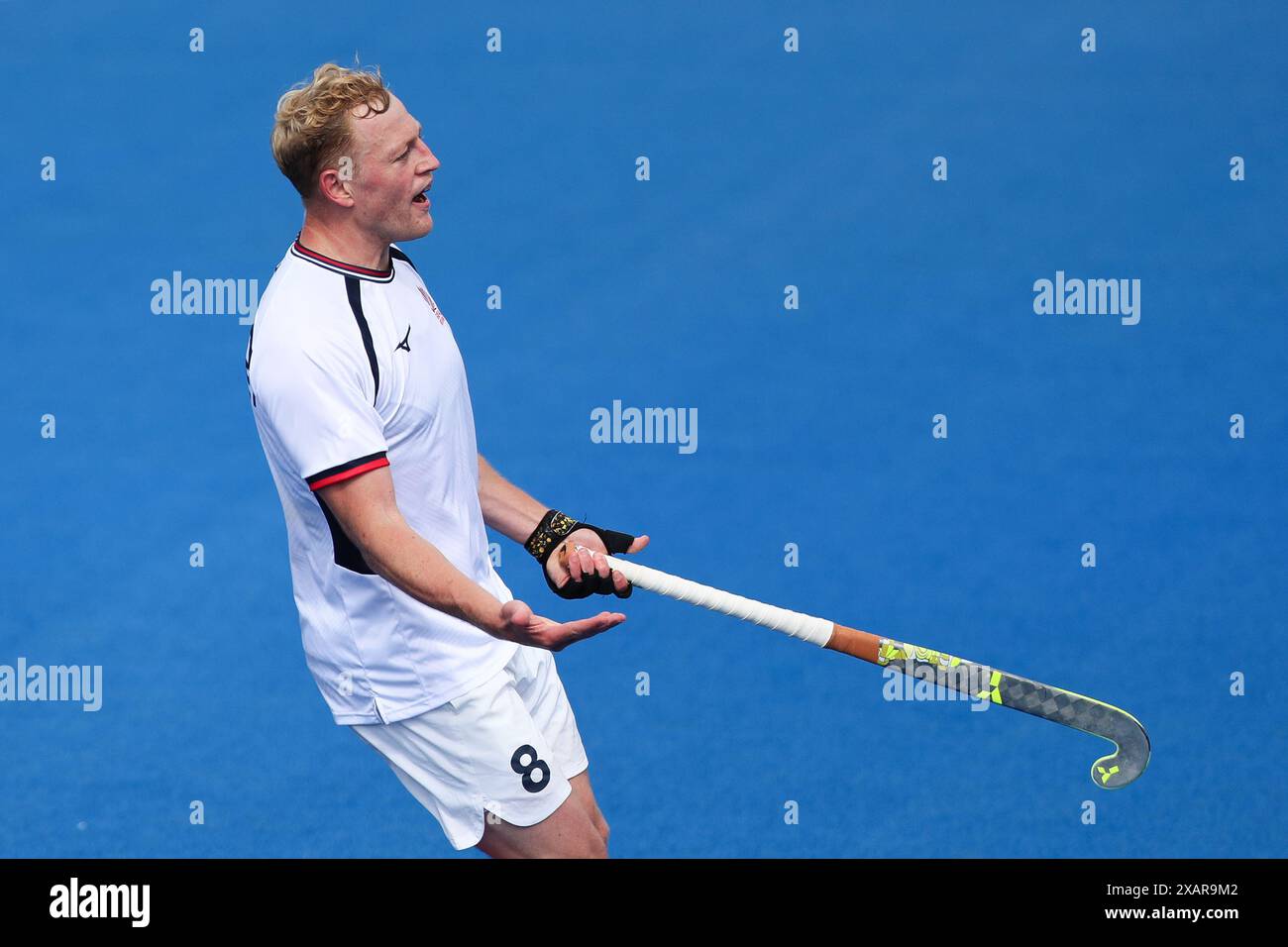 Great Britain's Rupert Shipperley reacts during the FIH Hockey Pro ...