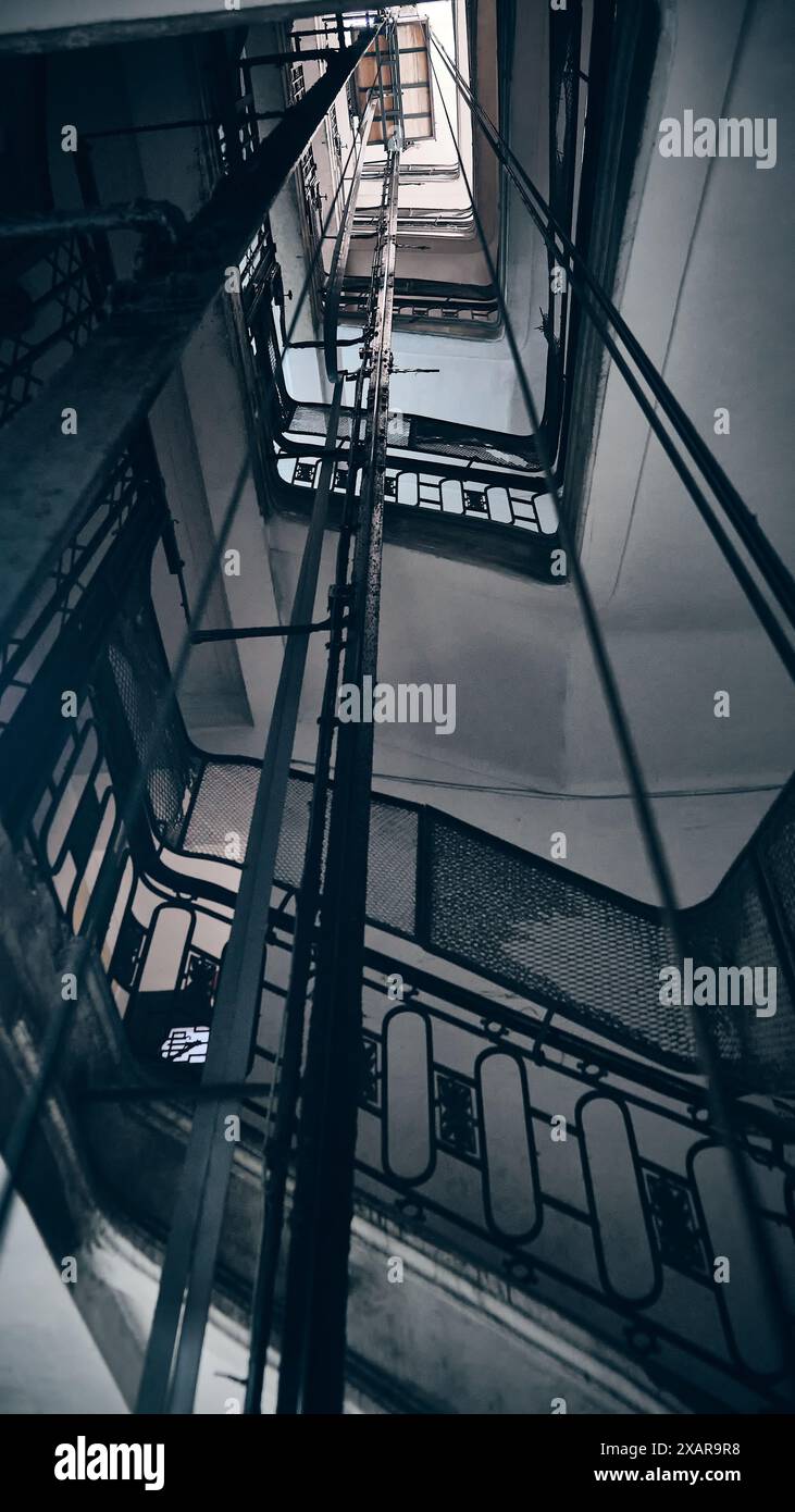 Staircase and elevator Stock Photo - Alamy