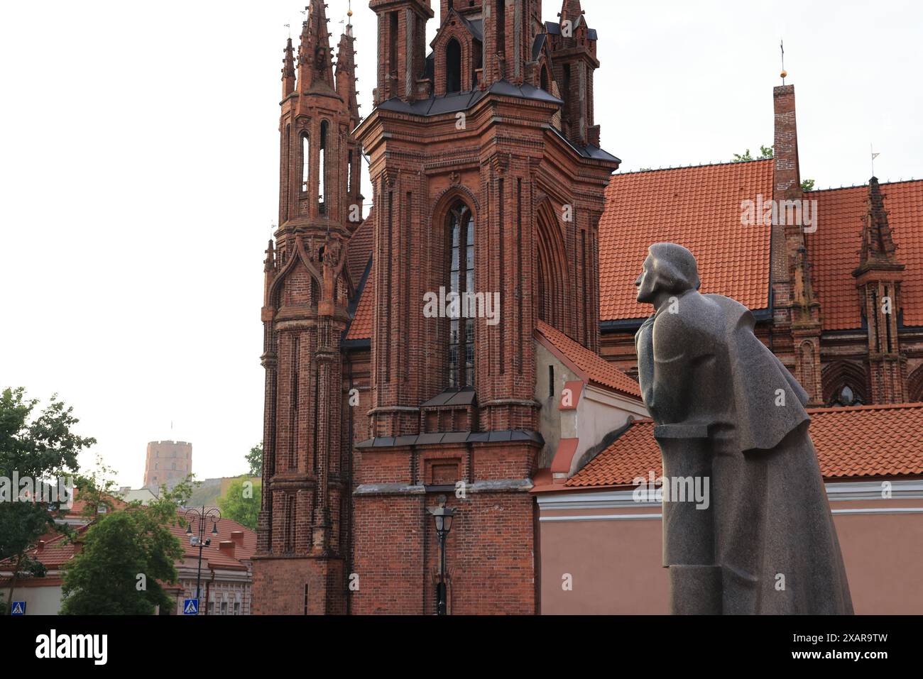 Adam Mickiewicz (Adomas Mickevicius) monument in Vilnius, Lithuania ...