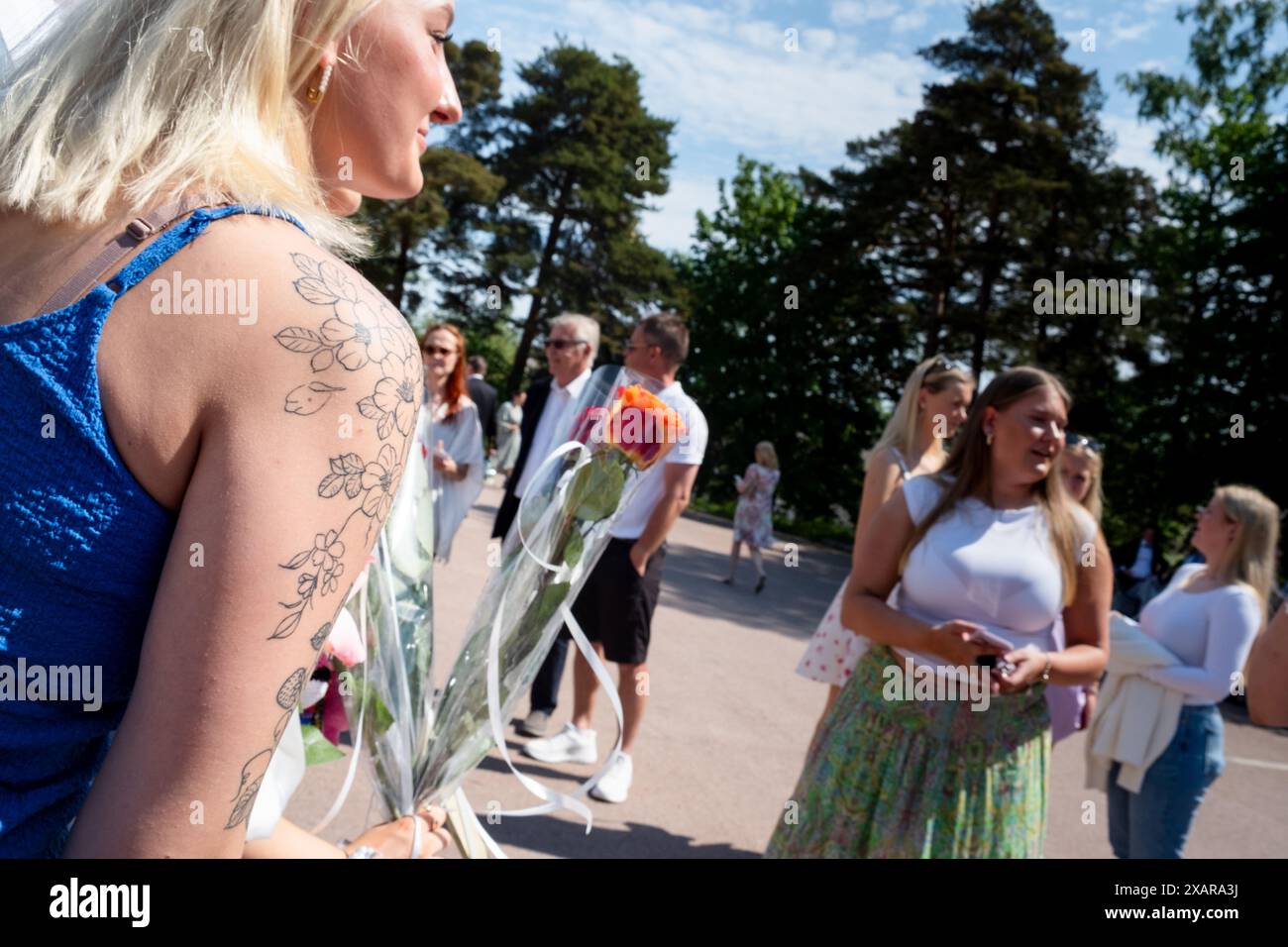 FLOWER TATTOO, ROSE FLOWER, GRADUATION CELEBRATION, ÅLAND, FINLAND: It ...