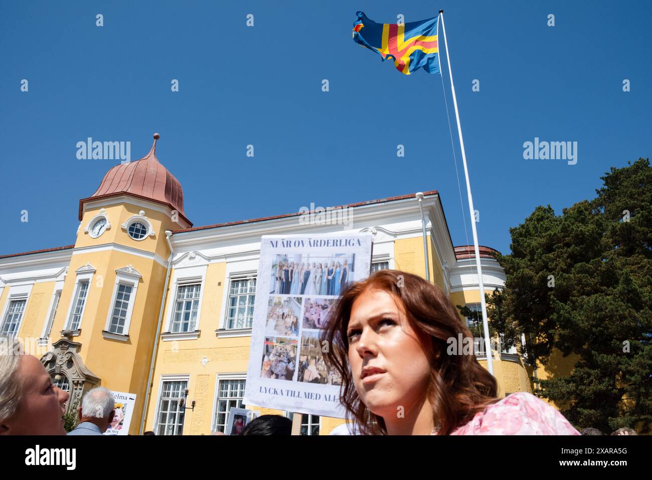 ÅLAND FLAG, LYCEUM, GRADUATION CELEBRATION, ÅLAND, FINLAND: It's a ...