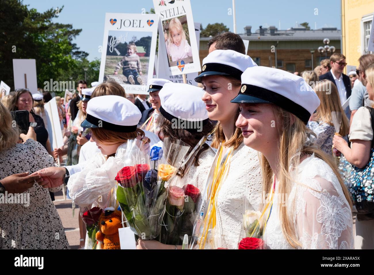 GRADUATION CELEBRATION, ÅLAND, FINLAND: It's a chaotic scene of ...