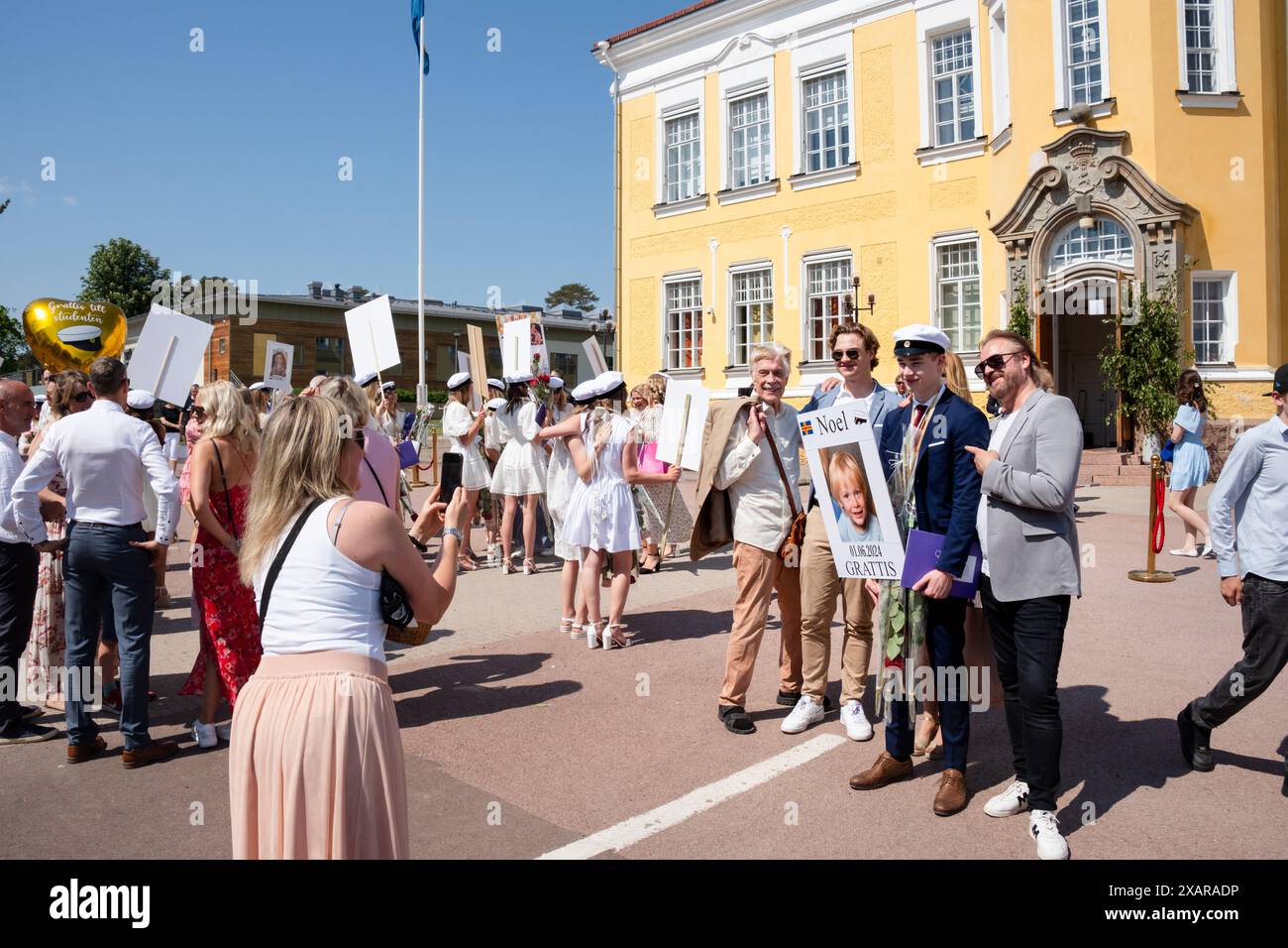 GRADUATION CELEBRATION, ÅLAND, FINLAND: It's a chaotic scene of ...