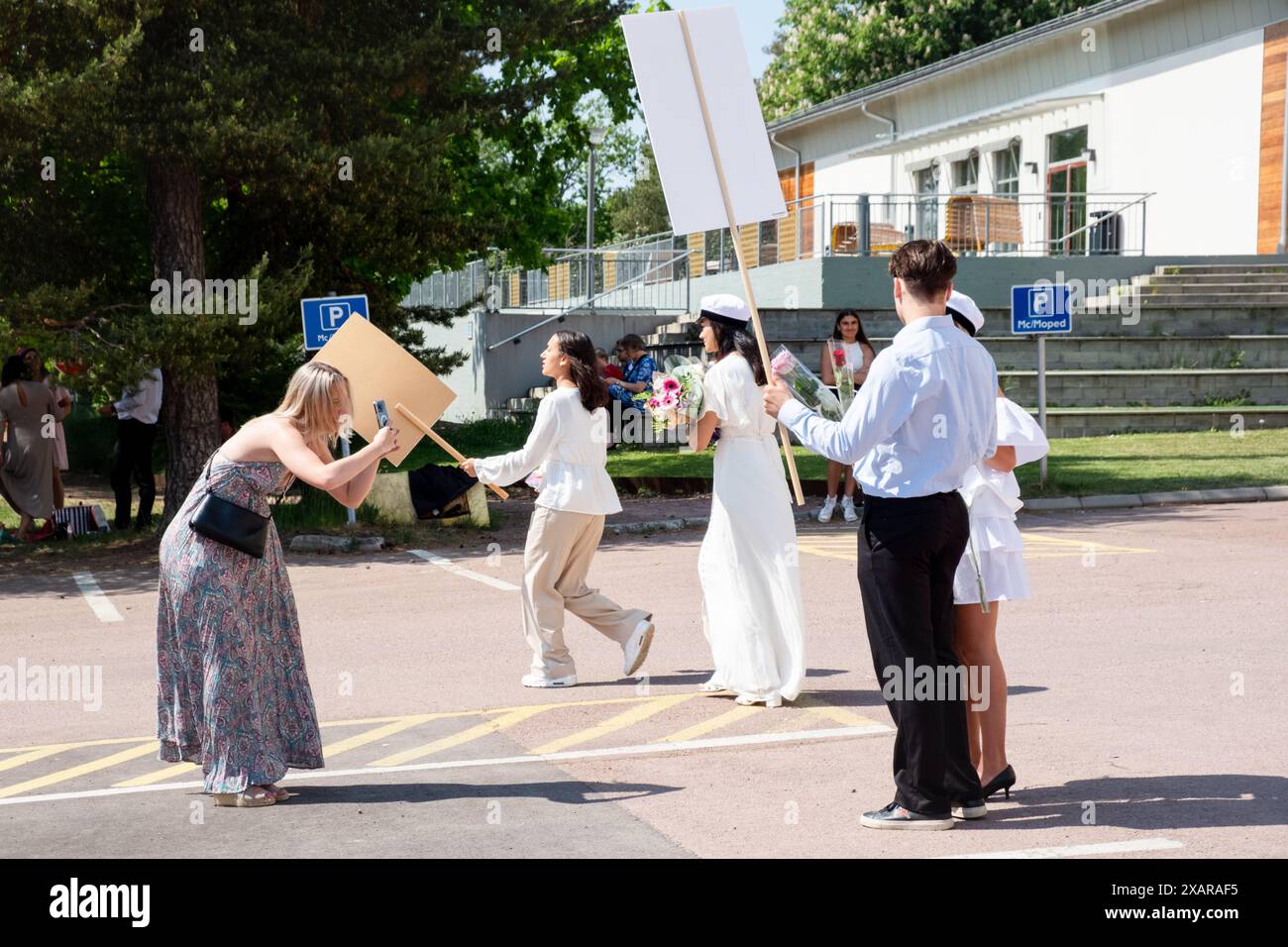 GRADUATION CELEBRATION, ÅLAND, FINLAND: It's a chaotic scene of ...