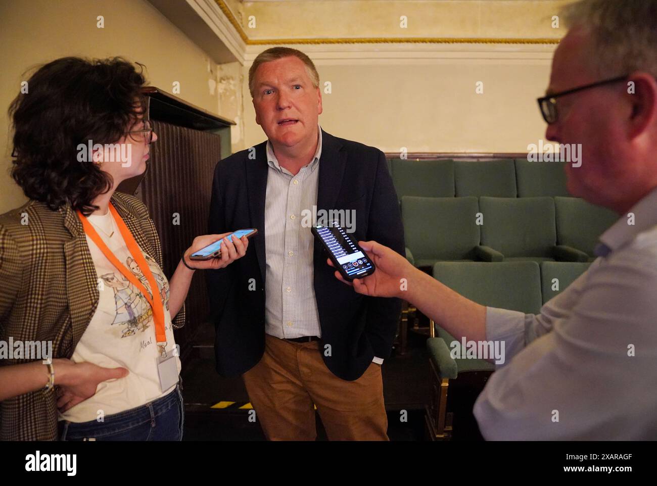Finance Minister Michael McGrath speaks to assembled media at Cork City ...