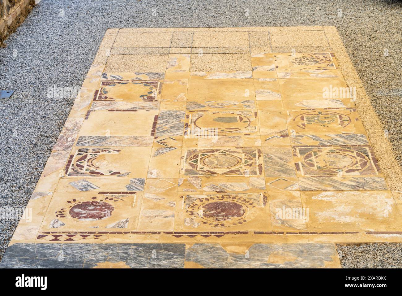 Roman pavement opus sectile, Italica, ancient Roman city, 206 BC ...