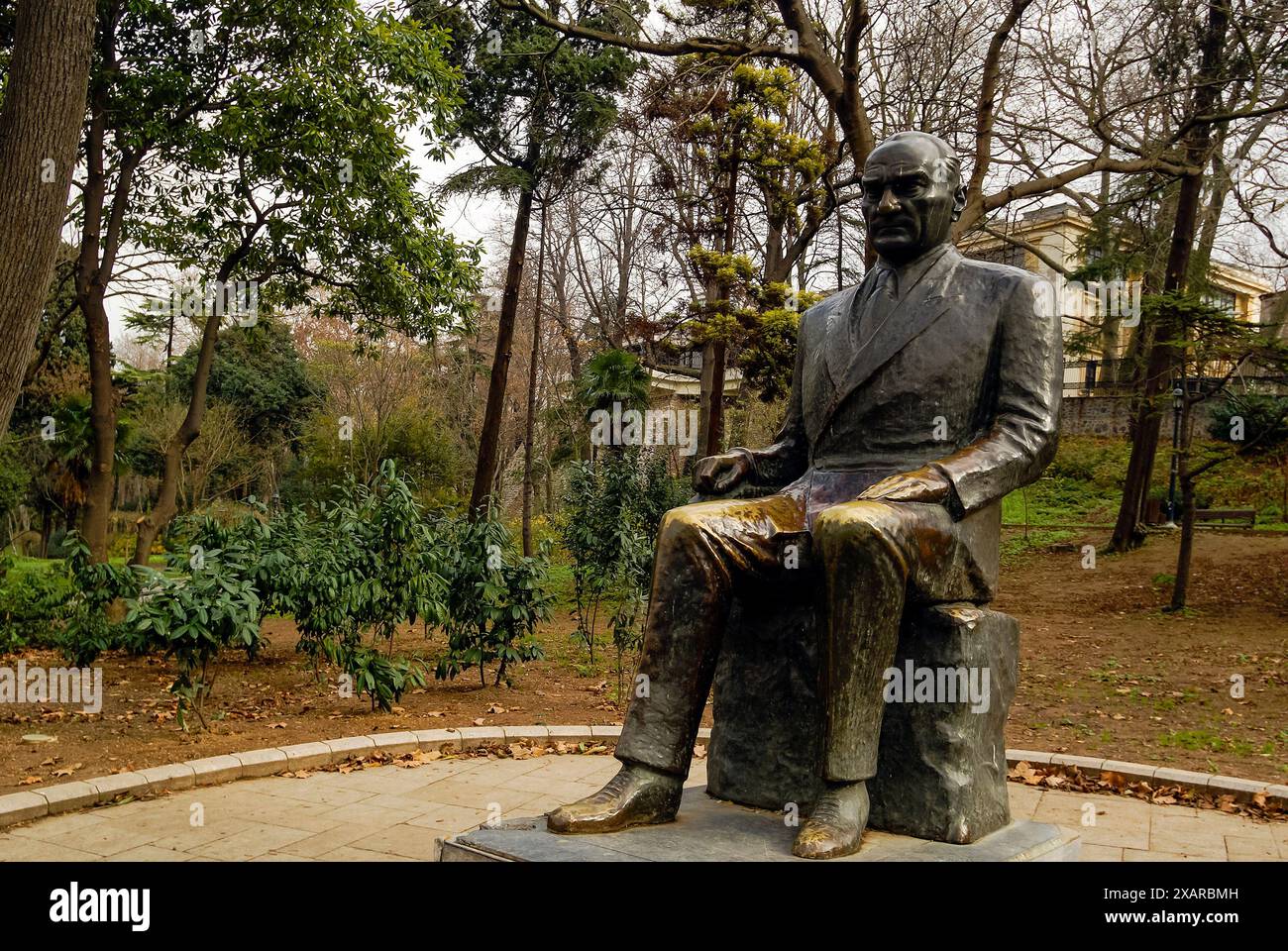 Statue of Mustafa Kemal (Atatürk; 1881-1938). Park Gülhane. Istanbul ...