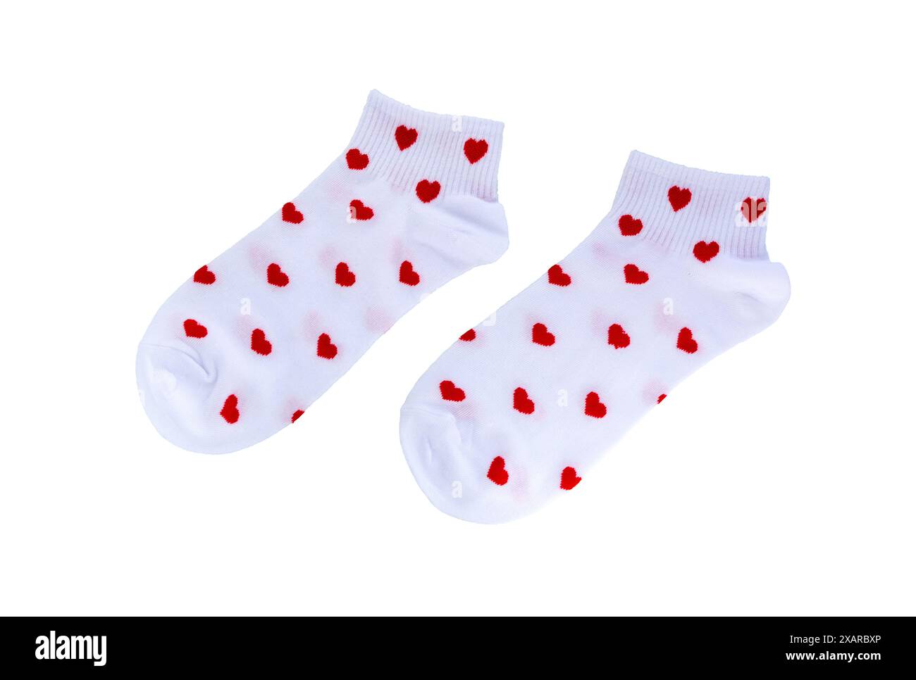 White socks with pattern isolated on white background Stock Photo - Alamy