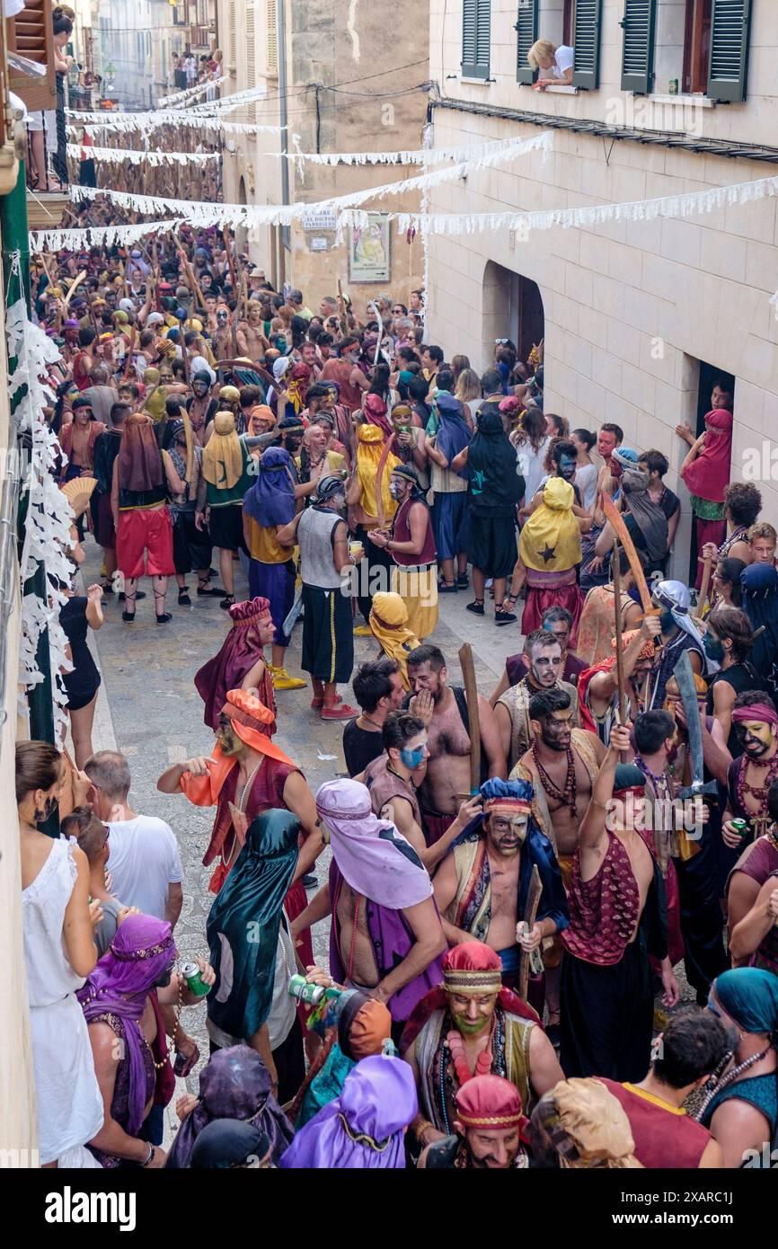 Moros y cristianos, fiesta de La Patrona, Pollença, ,Mallorca, balearic ...