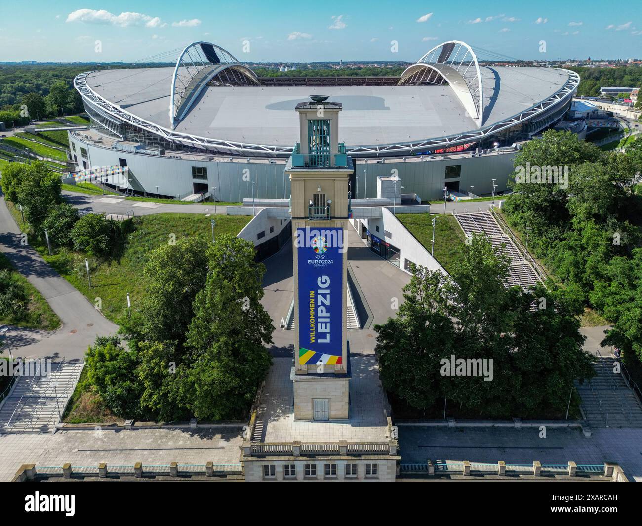 Leipzig, Germany. 08th June, 2024. View of the Leipzig stadium, also ...