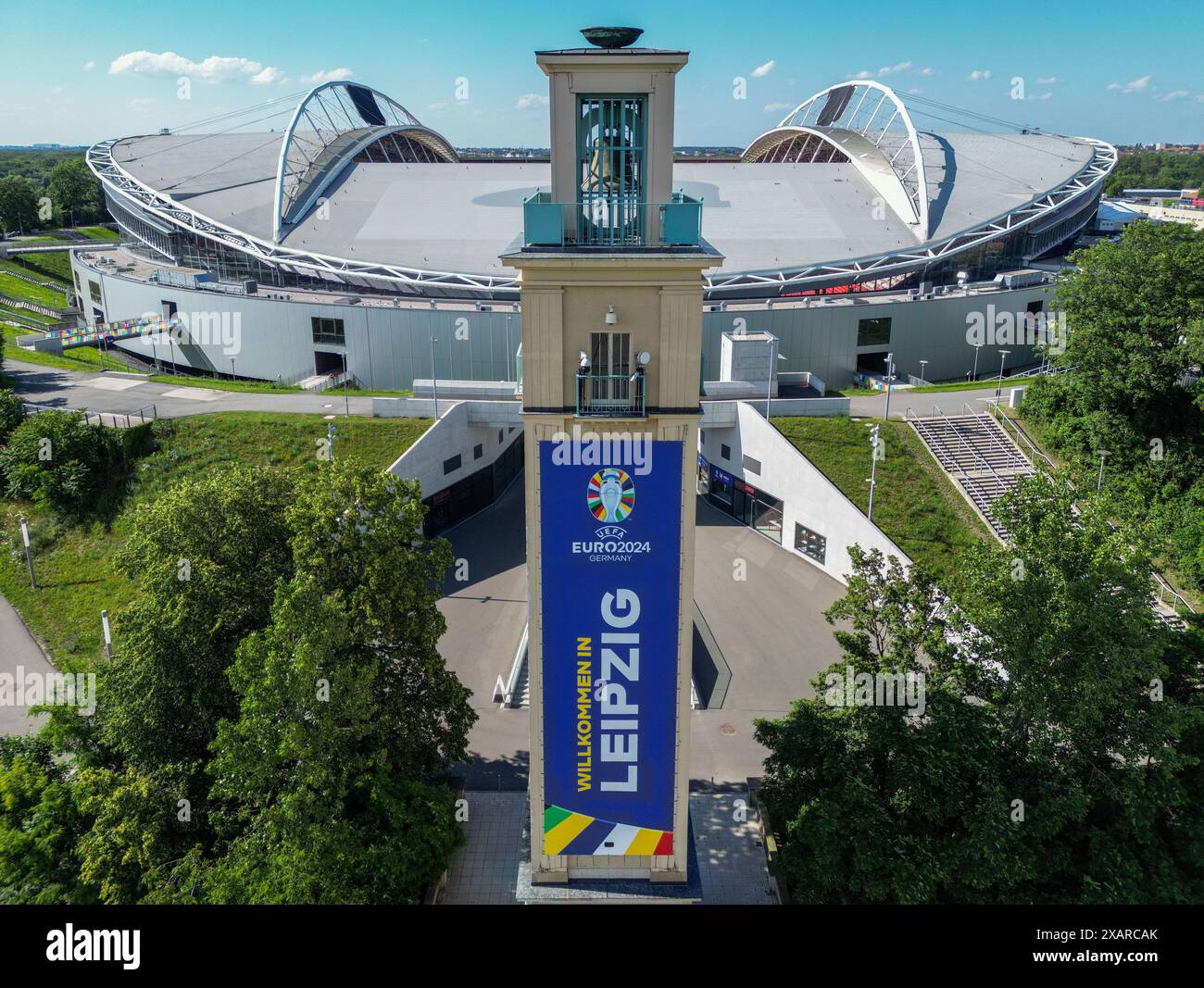 Leipzig, Germany. 08th June, 2024. View of the Leipzig stadium, also ...