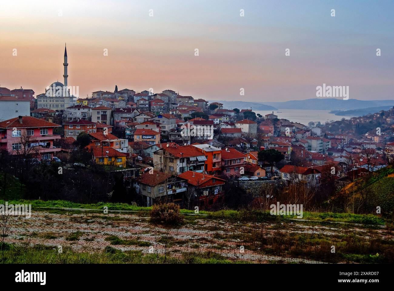 Sunset over the Bosphorus Strait.Beykoz District, Turkey, Asia Stock ...