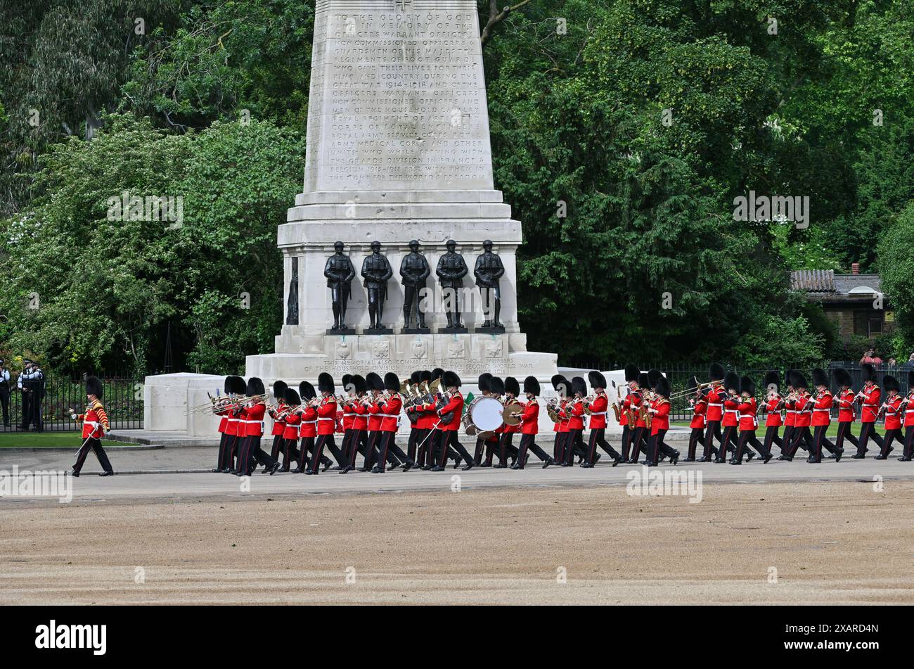 London, UK. 08th June, 2024. Combined band of the Scots and Coldstream ...