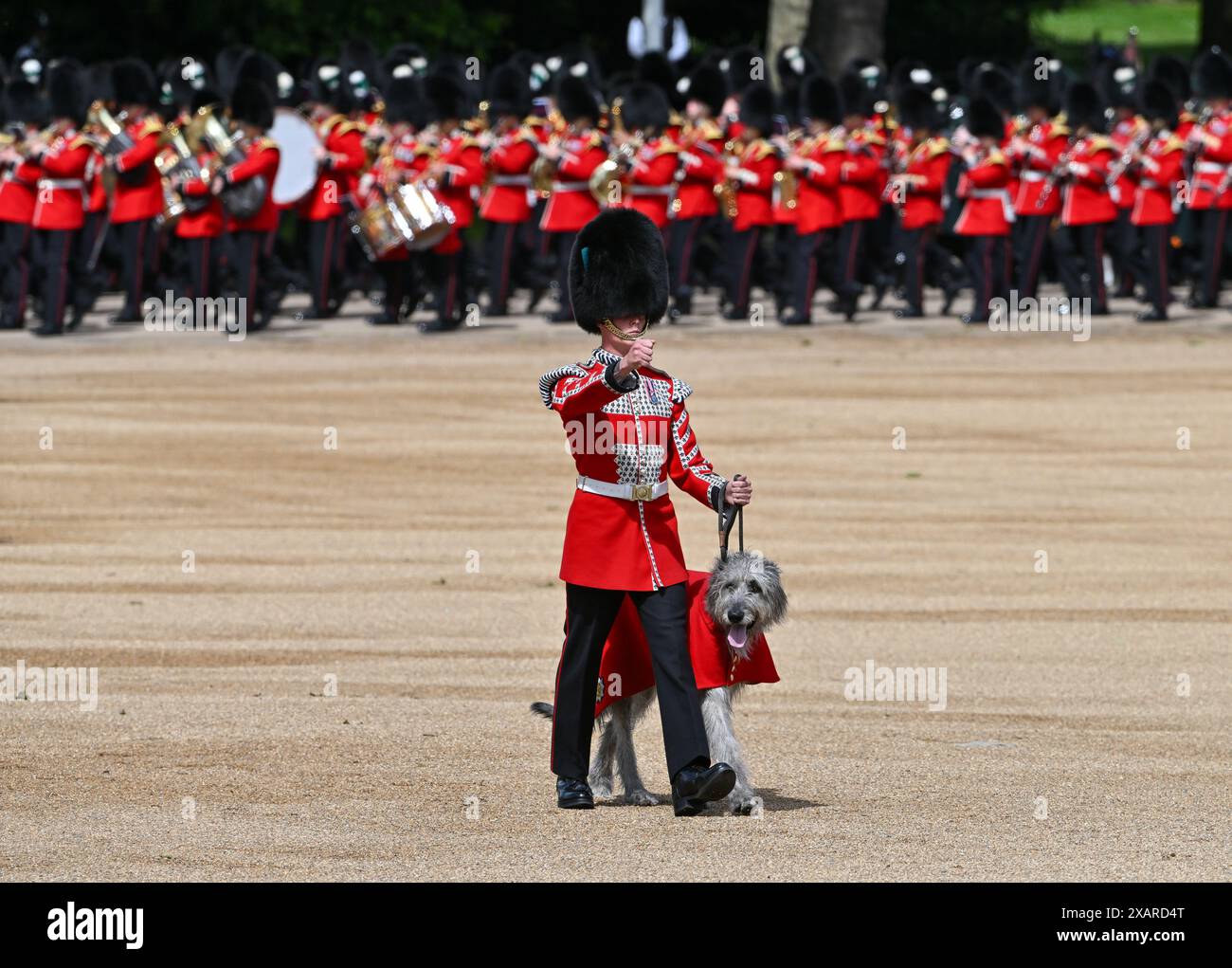 London, UK. 08th June, 2024. Drummer Ashley Dean with the Irish Guards ...