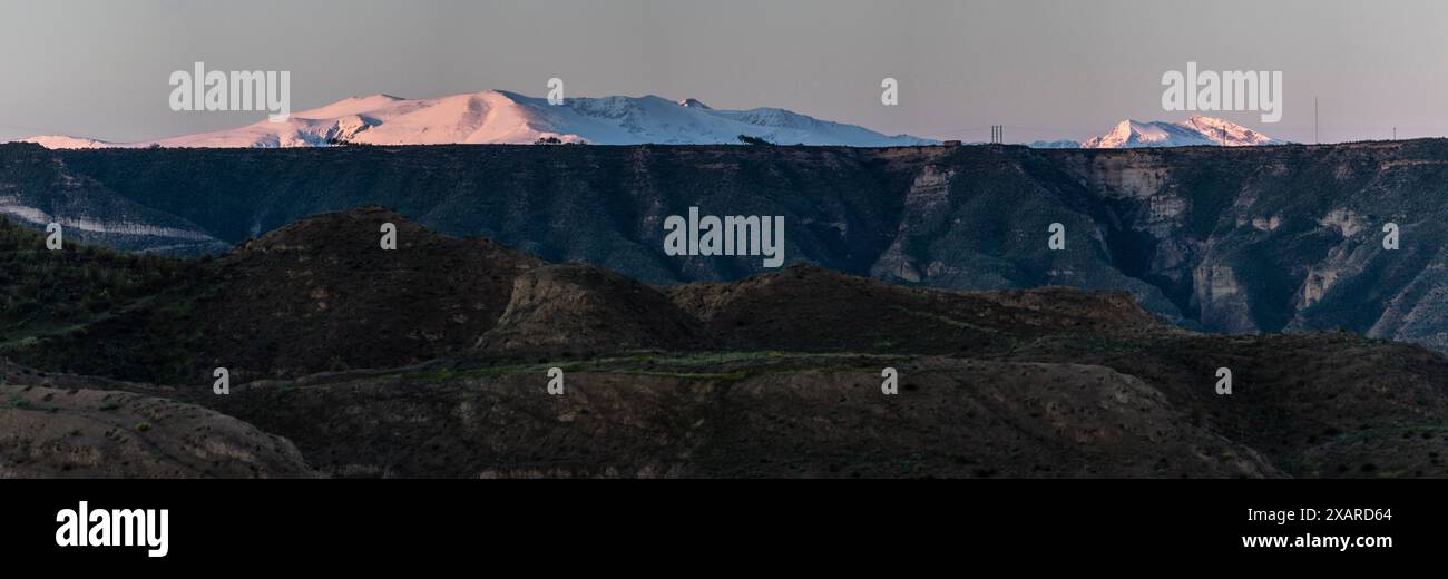 Las Majadillas, Gorafe desert, Gor river valley, Sierra Nevada in the ...