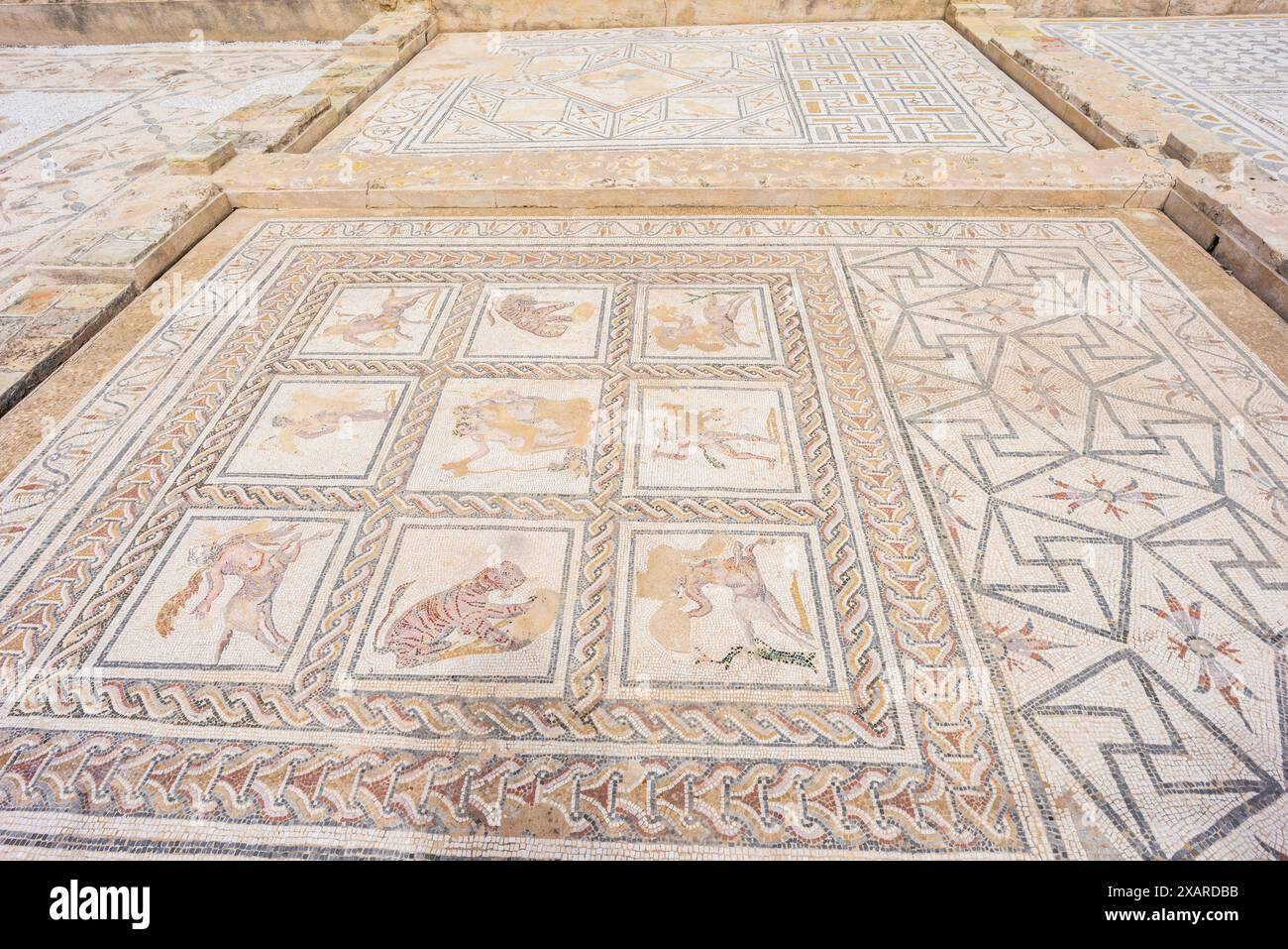 Italica, ancient Roman city, 206 BC., house of the mosaics of Bacchus ...