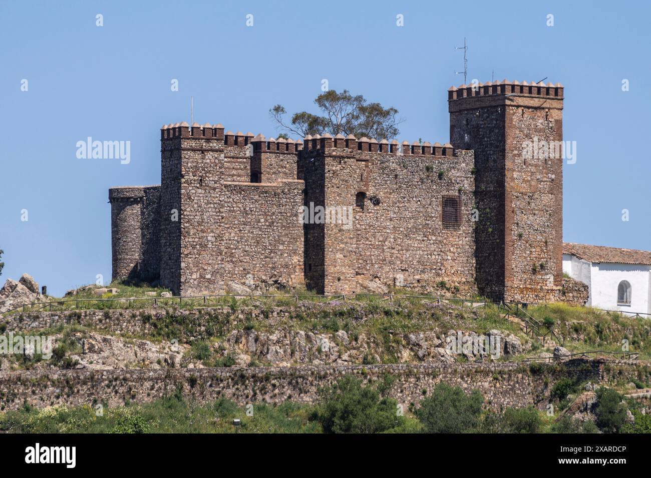 Cortegana Castle, fortress of medieval origin, Huelva, Andalusia, Spain ...