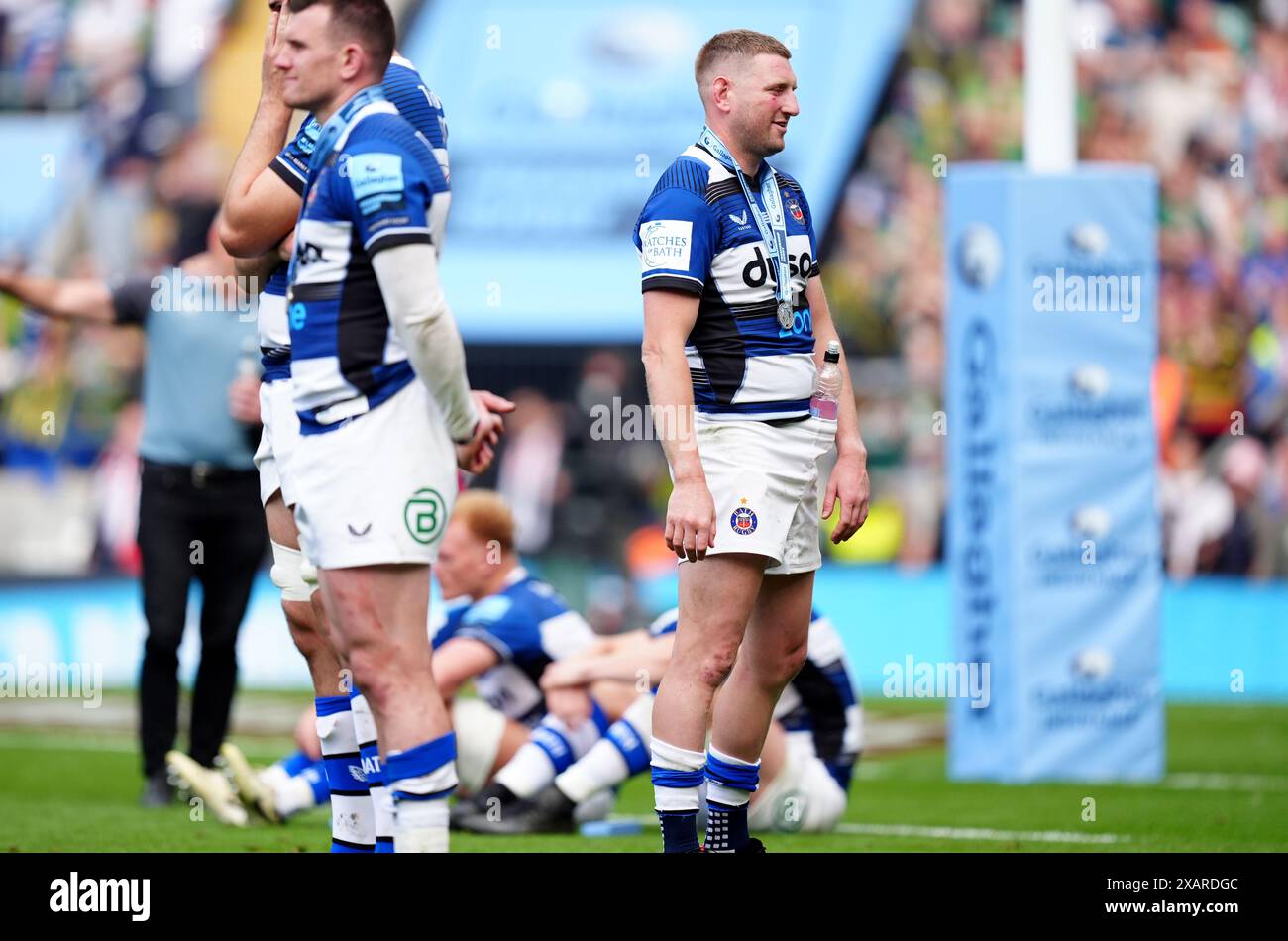 Bath Rugby players show their dejection after the Gallagher Premiership ...