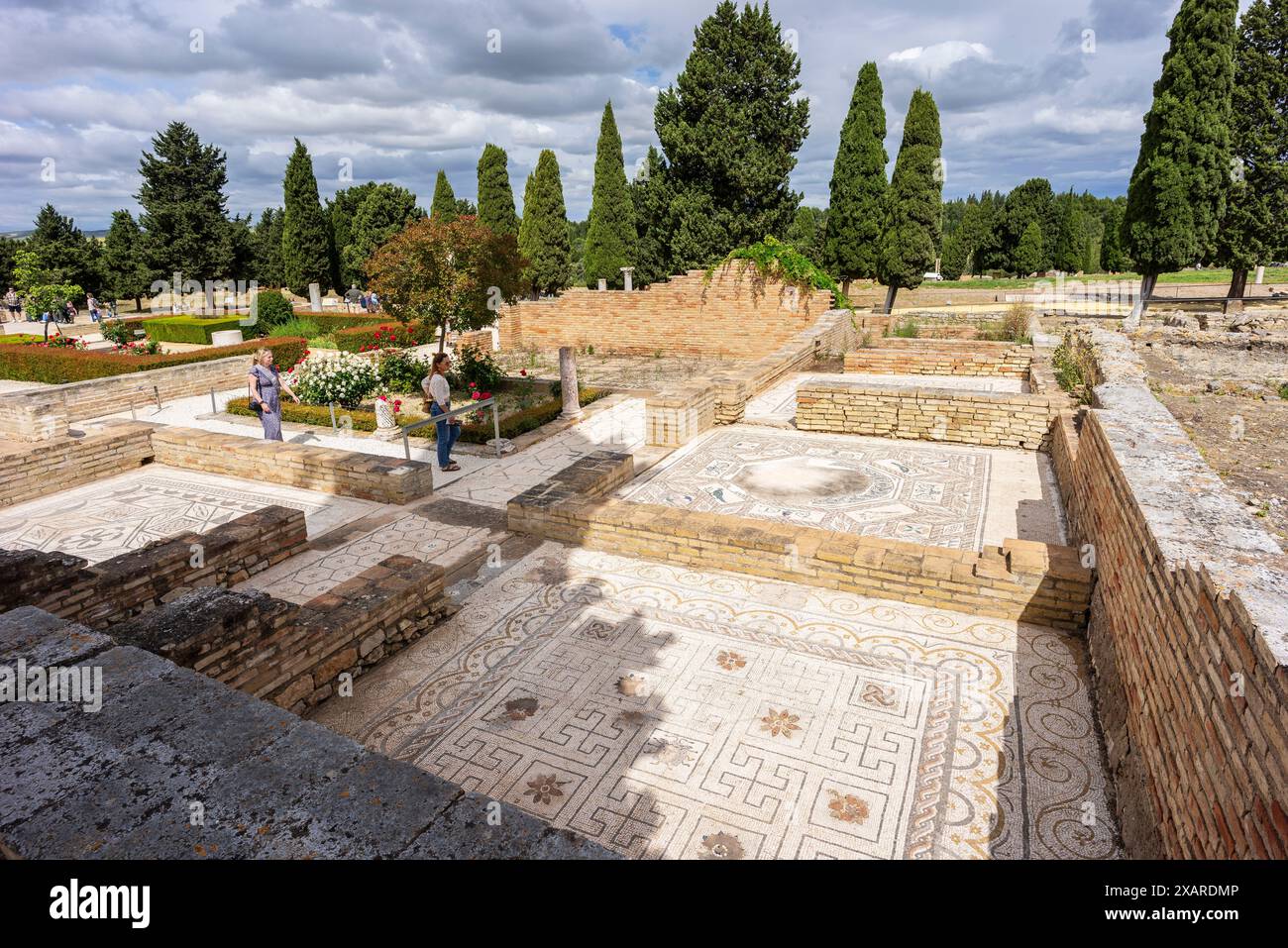 Italica, Roman mosaic, ancient Roman city, 206 BC., Andalusia, Spain ...