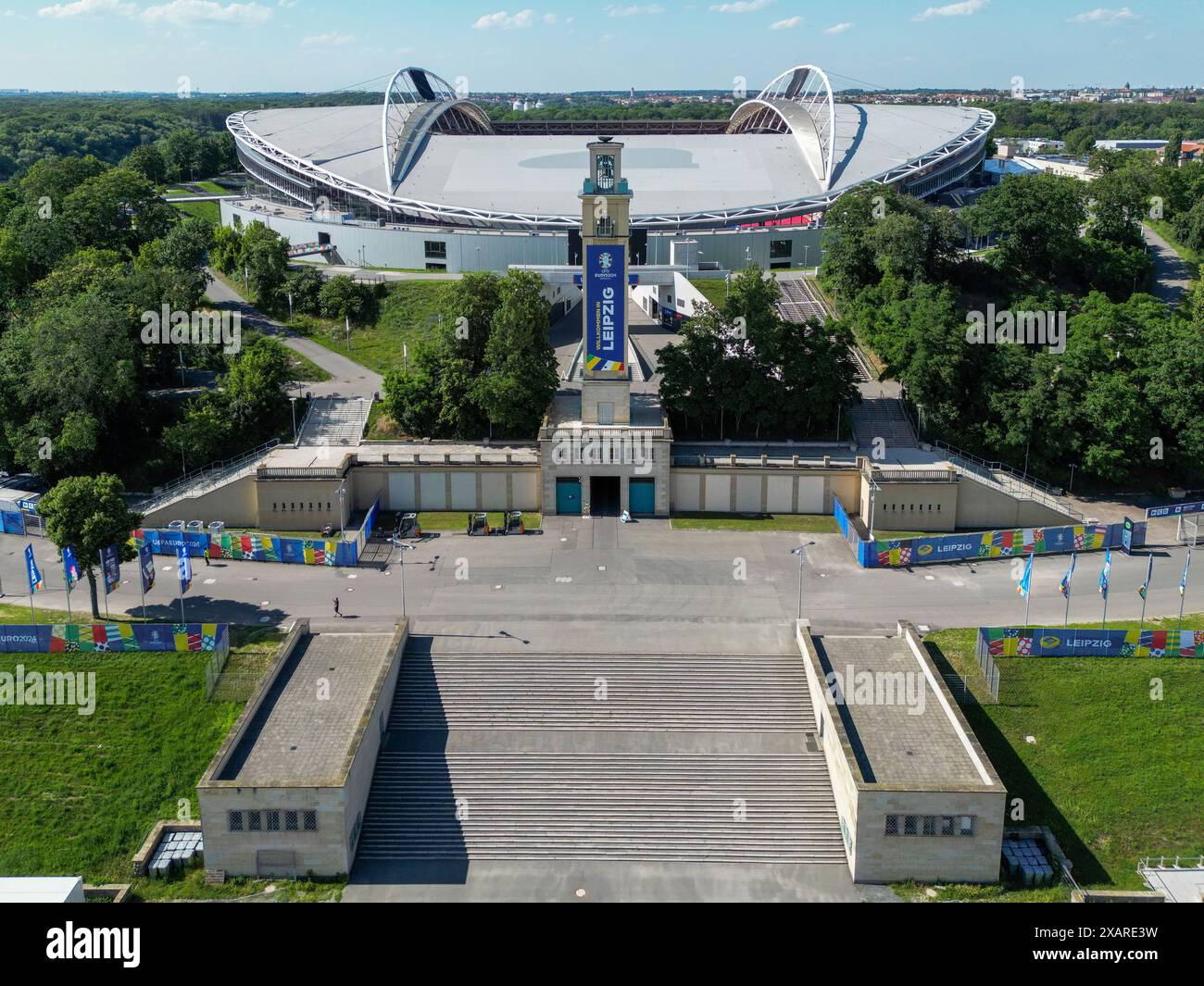 Leipzig, Germany. 08th June, 2024. View of the Leipzig stadium, also ...