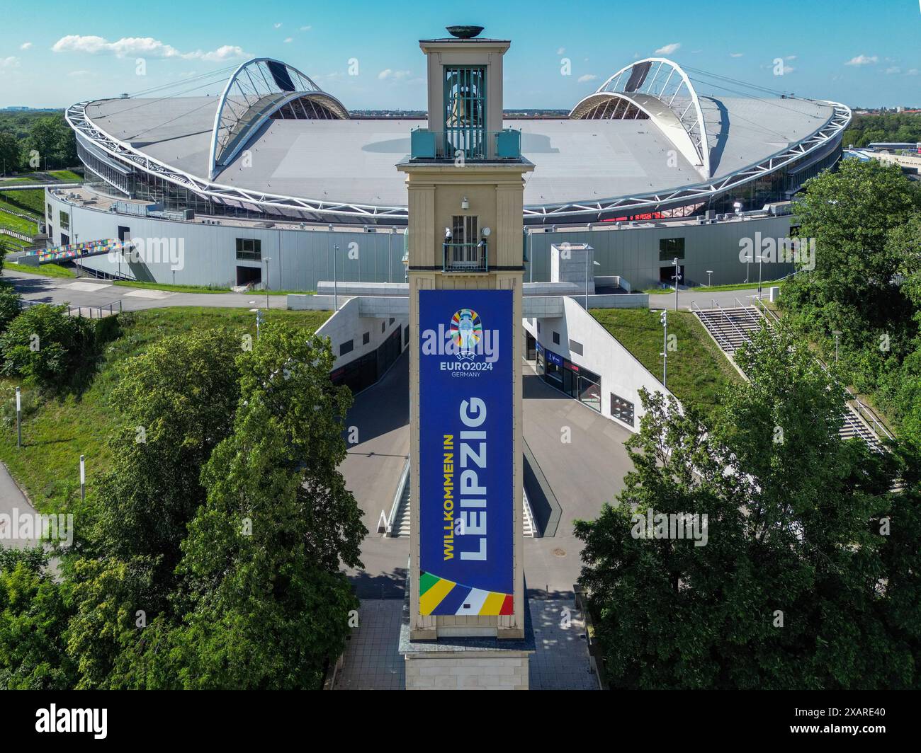 Leipzig, Germany. 08th June, 2024. View of the Leipzig stadium, also ...