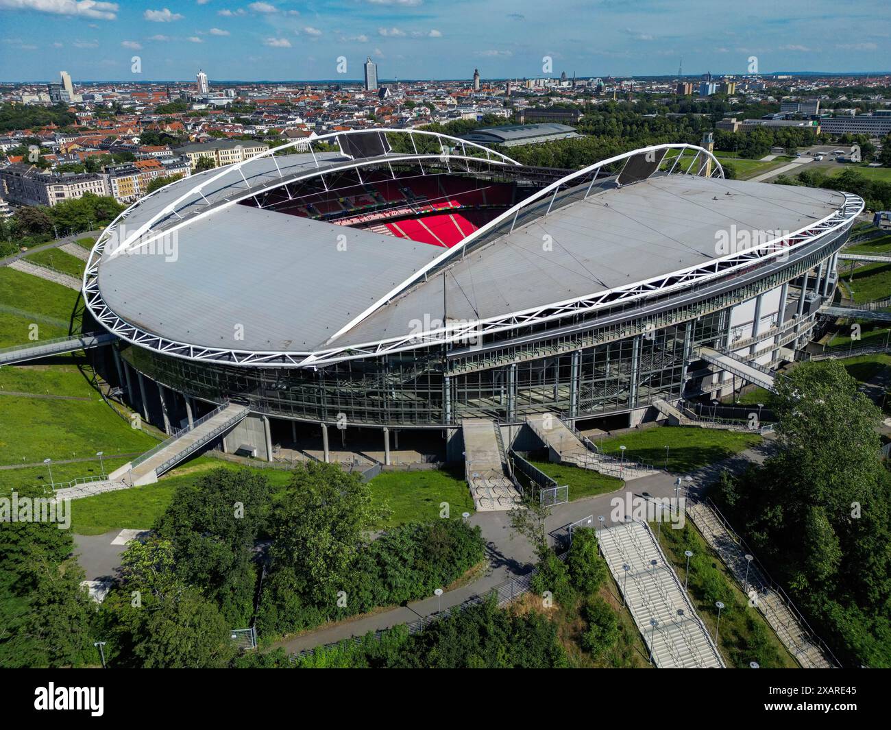 Leipzig, Germany. 08th June, 2024. View of the Leipzig stadium, also ...
