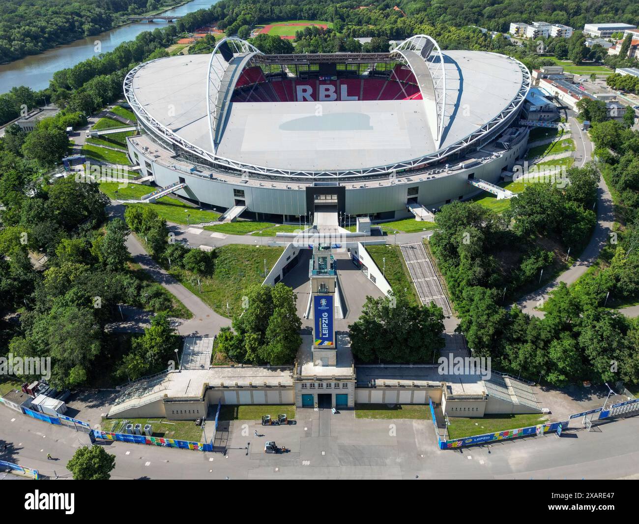 Leipzig, Germany. 08th June, 2024. View of the Leipzig stadium, also ...