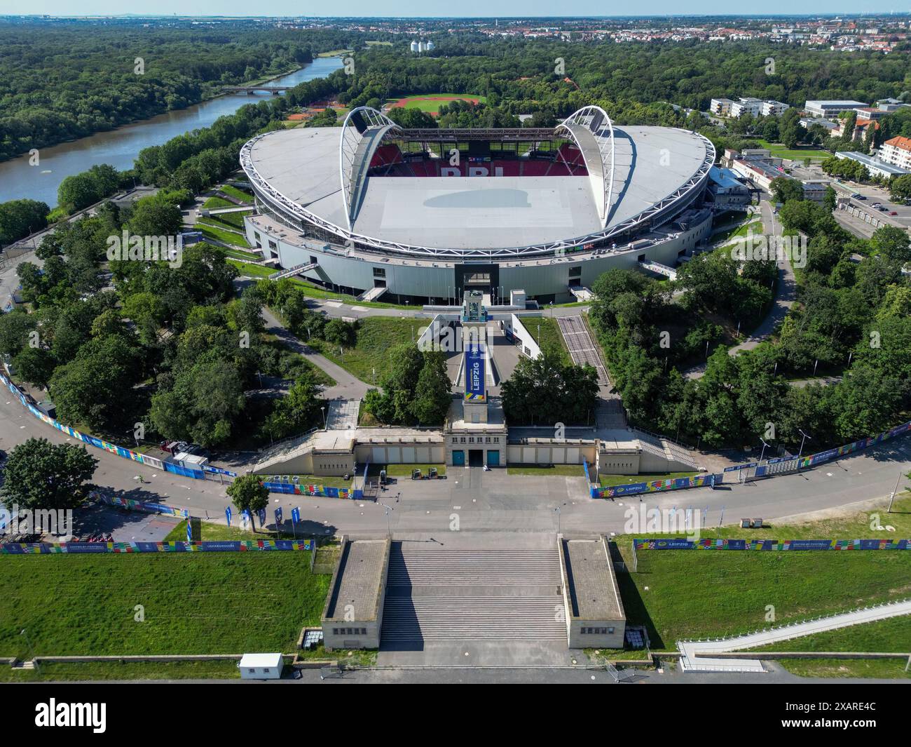 Leipzig, Germany. 08th June, 2024. View of the Leipzig stadium, also ...