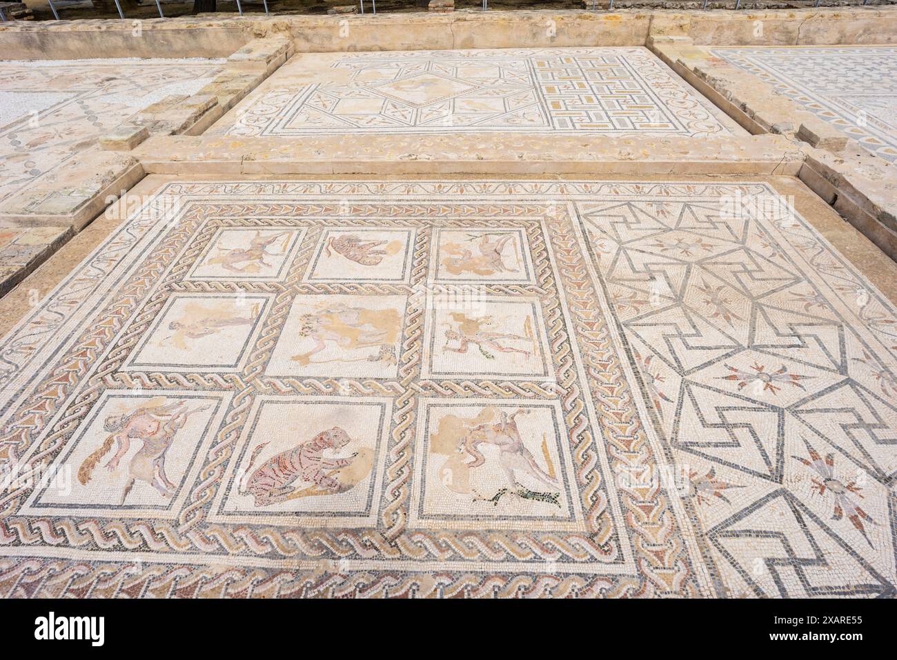 Italica, ancient Roman city, 206 BC., house of the mosaics of Bacchus ...