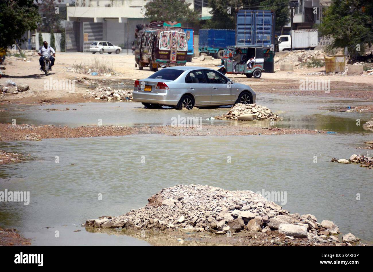 Commuters are facing inconvenience due to wreckage condition of road ...