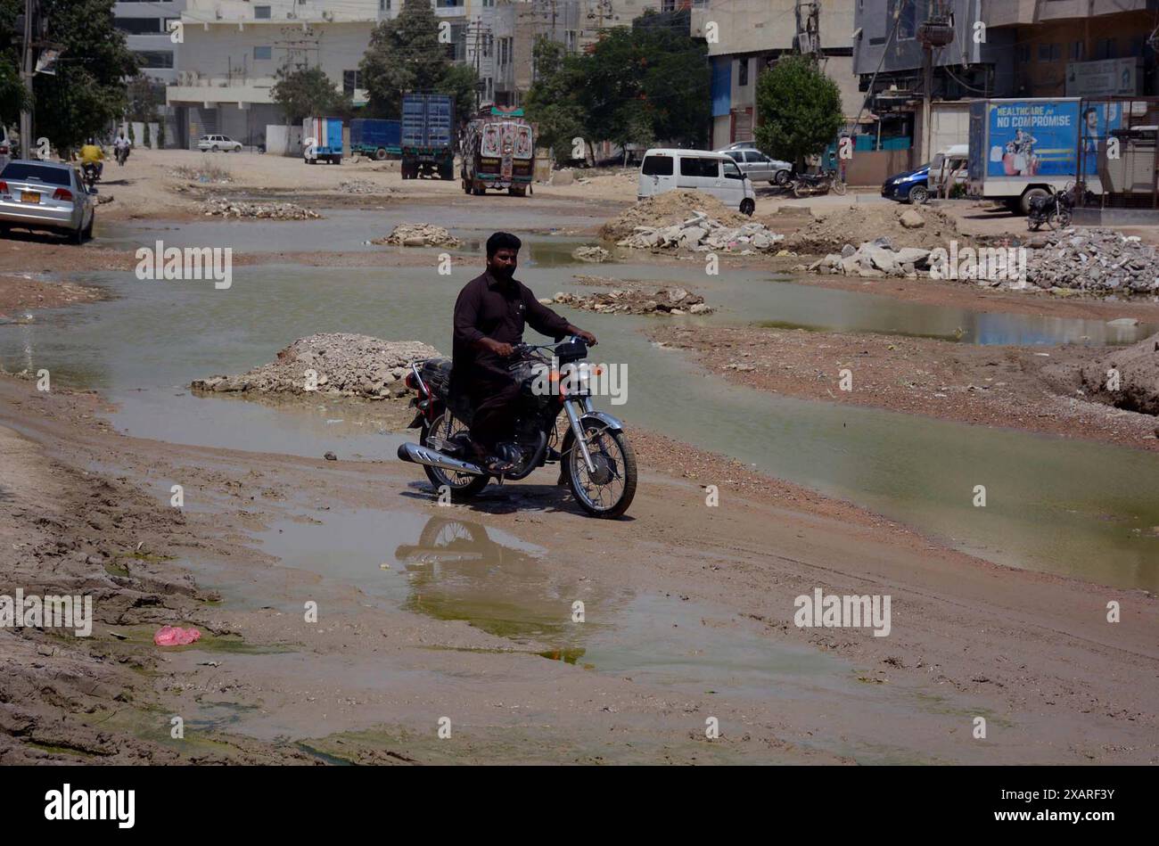 Commuters are facing inconvenience due to wreckage condition of road ...