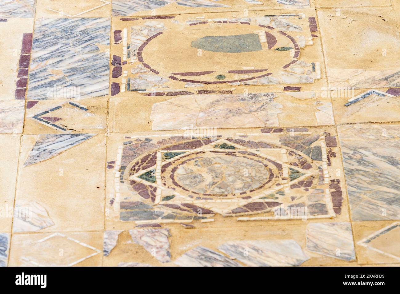 Roman pavement opus sectile, Italica, ancient Roman city, 206 BC ...