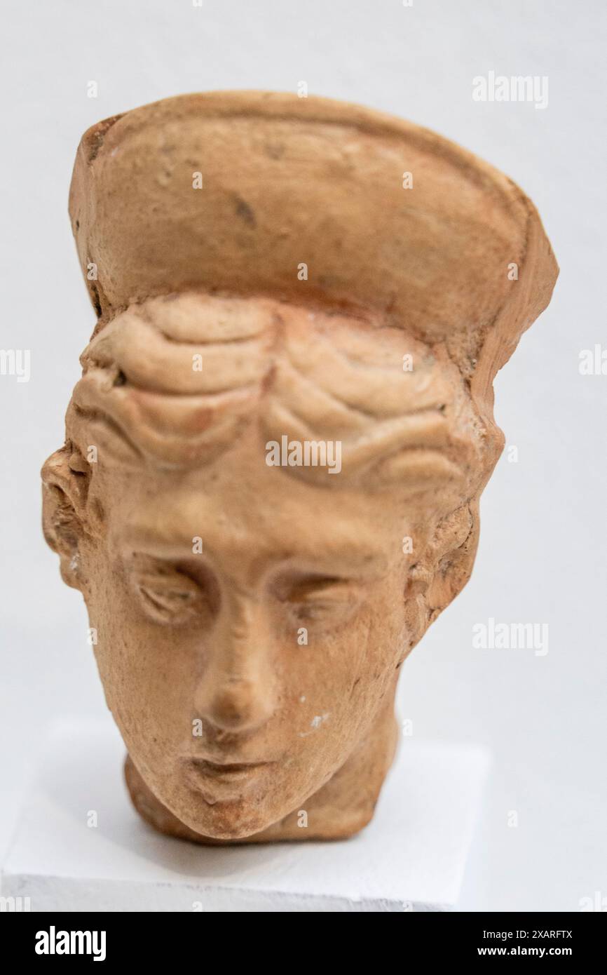 female head with headdress, urban area of Huelva, V-III BC ...