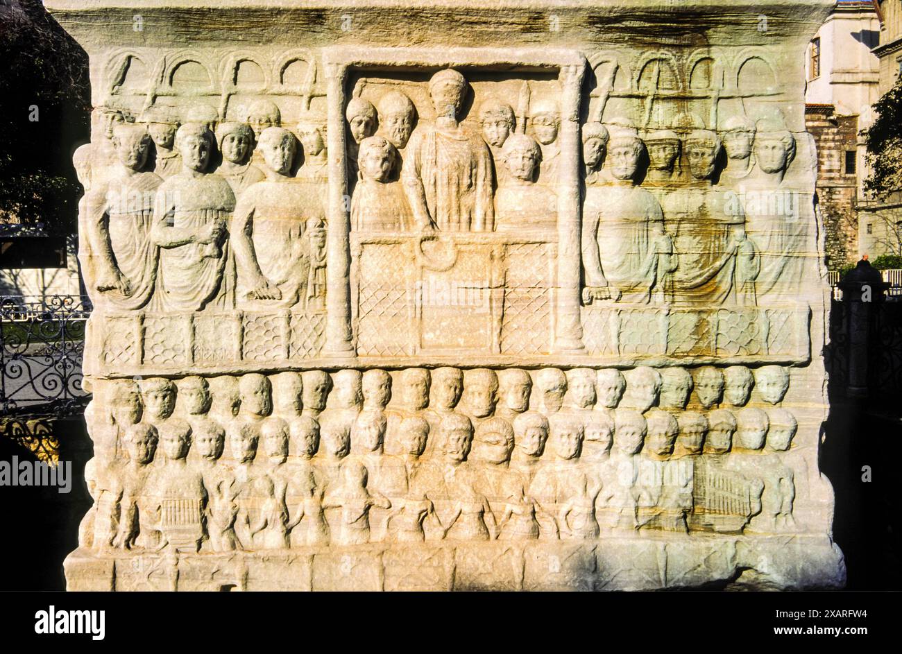 Relief representing the royal stage of the Hypodrome, base of the ...