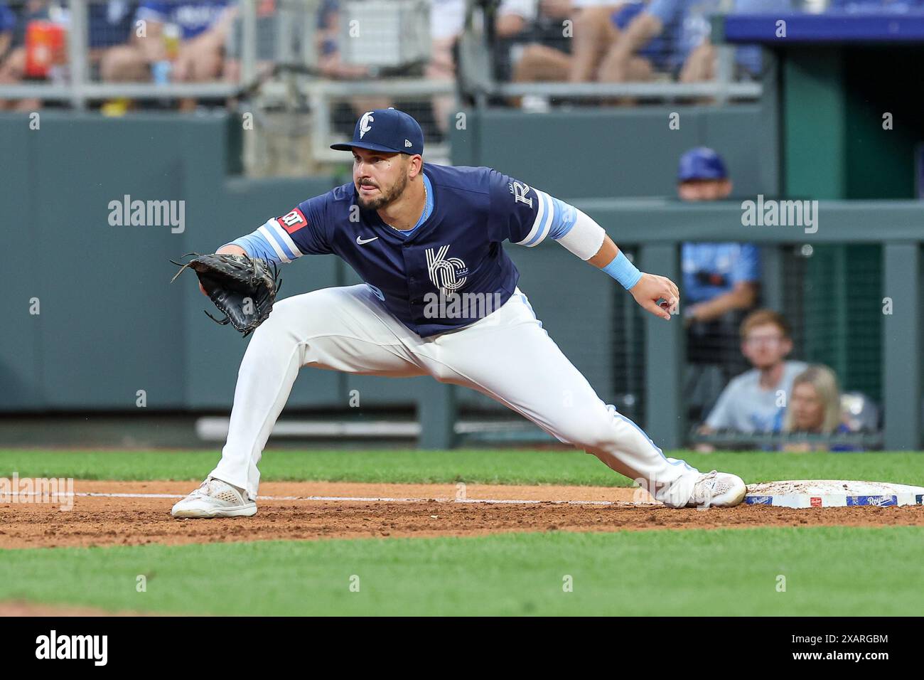 Kansas City, MO, USA. 7th June, 2024. Kansas City Royals first baseman ...
