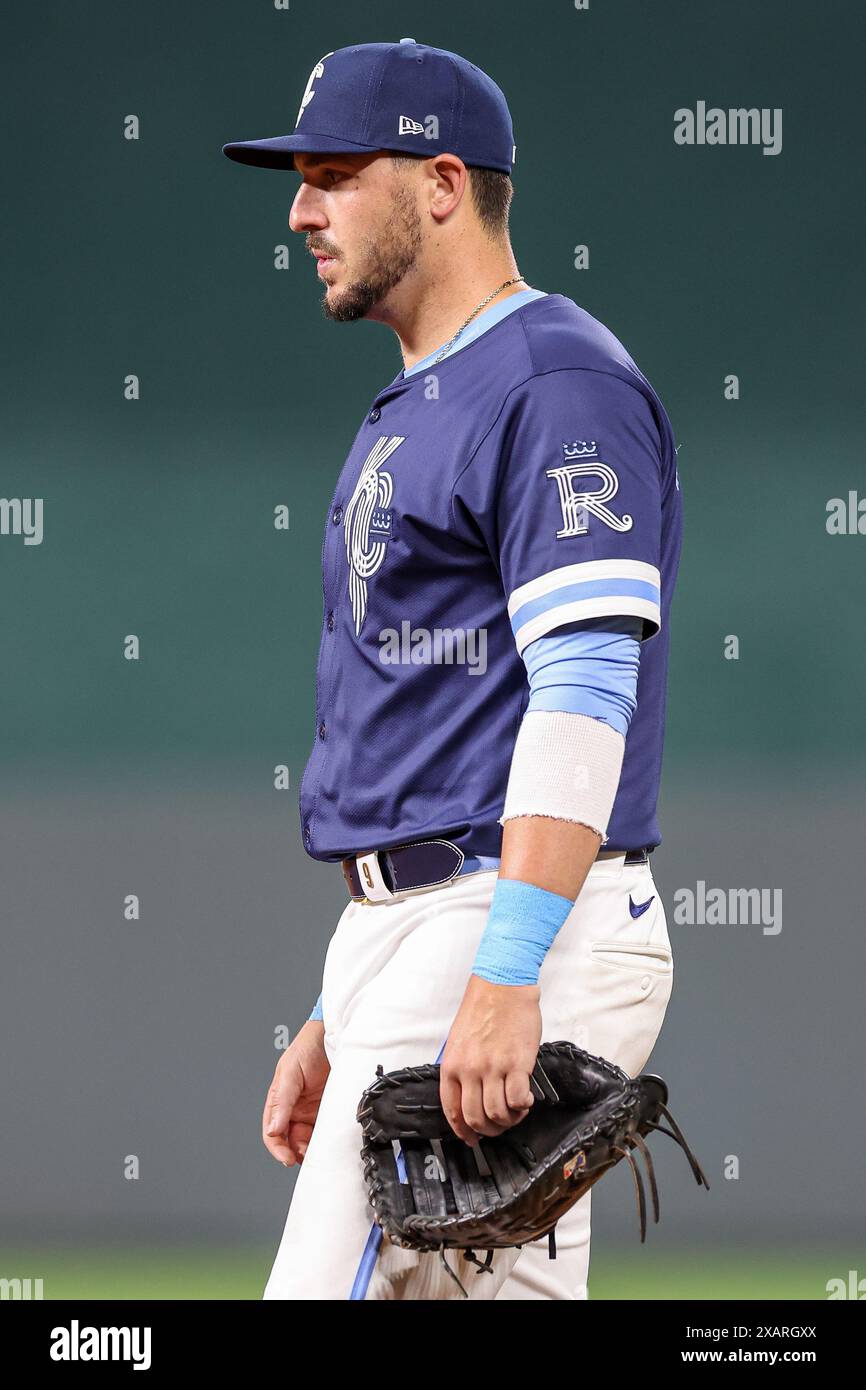 Kansas City, MO, USA. 7th June, 2024. Kansas City Royals first baseman ...