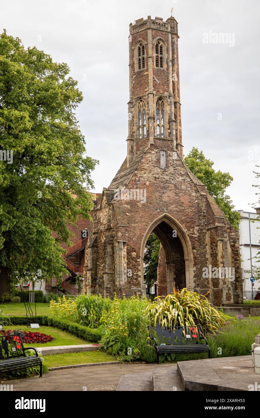 Tower was part of greyfriars franciscan friary kings lynn hi-res stock ...