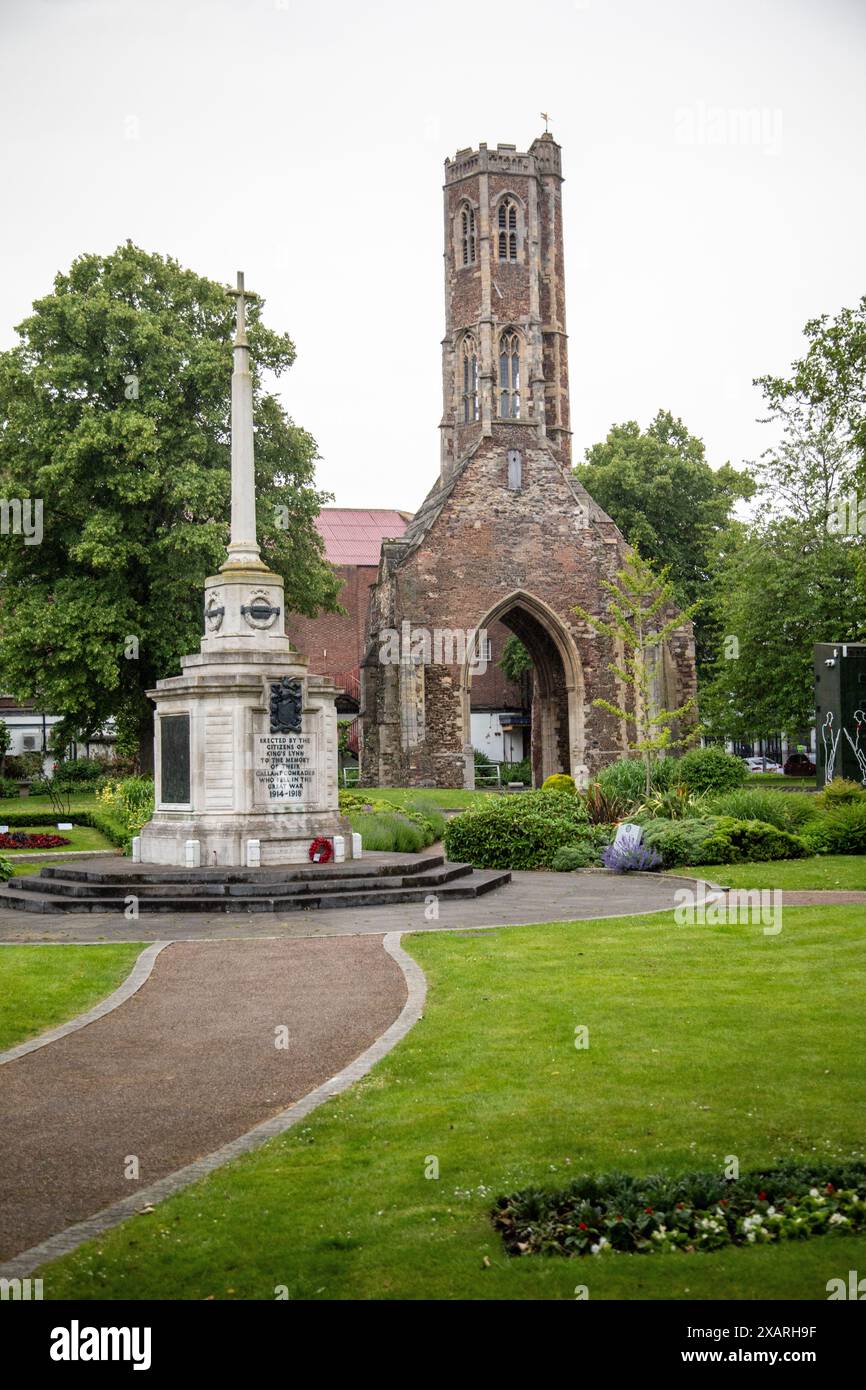 Tower was part of greyfriars franciscan friary kings lynn hi-res stock ...