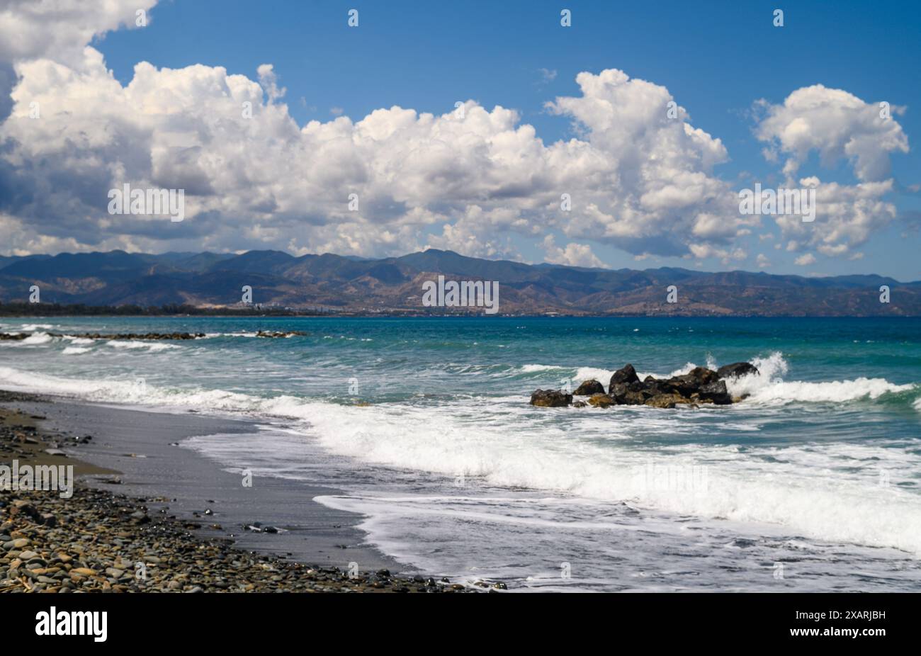 Mediterranean coast view of clouds and mountains 3 Stock Photo - Alamy