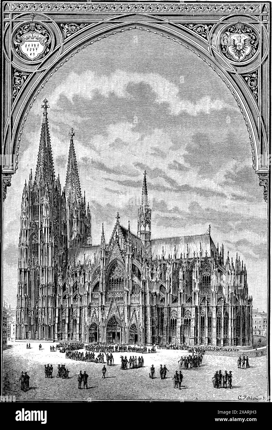 Impressive view of Cologne Cathedral, celebrated for its awe-inspiring ...