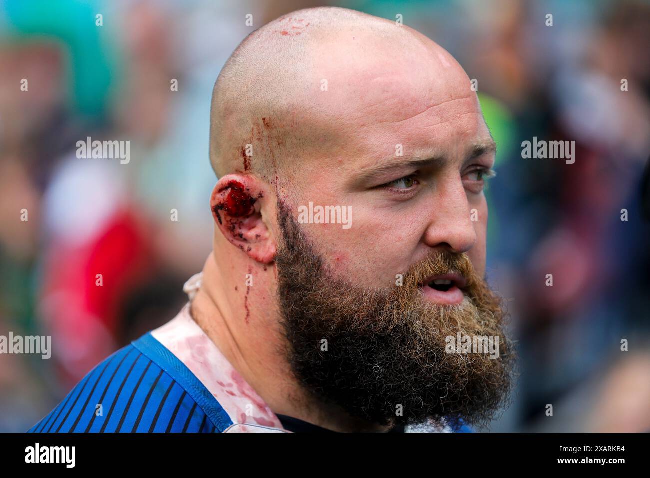 London, England. Saturday June 8, 2024. Bath's Tom Dunn after the ...