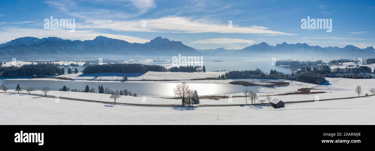 Winterlandschaft im Allgäu Panorama Winter-Landschaft im Allgäu bei ...