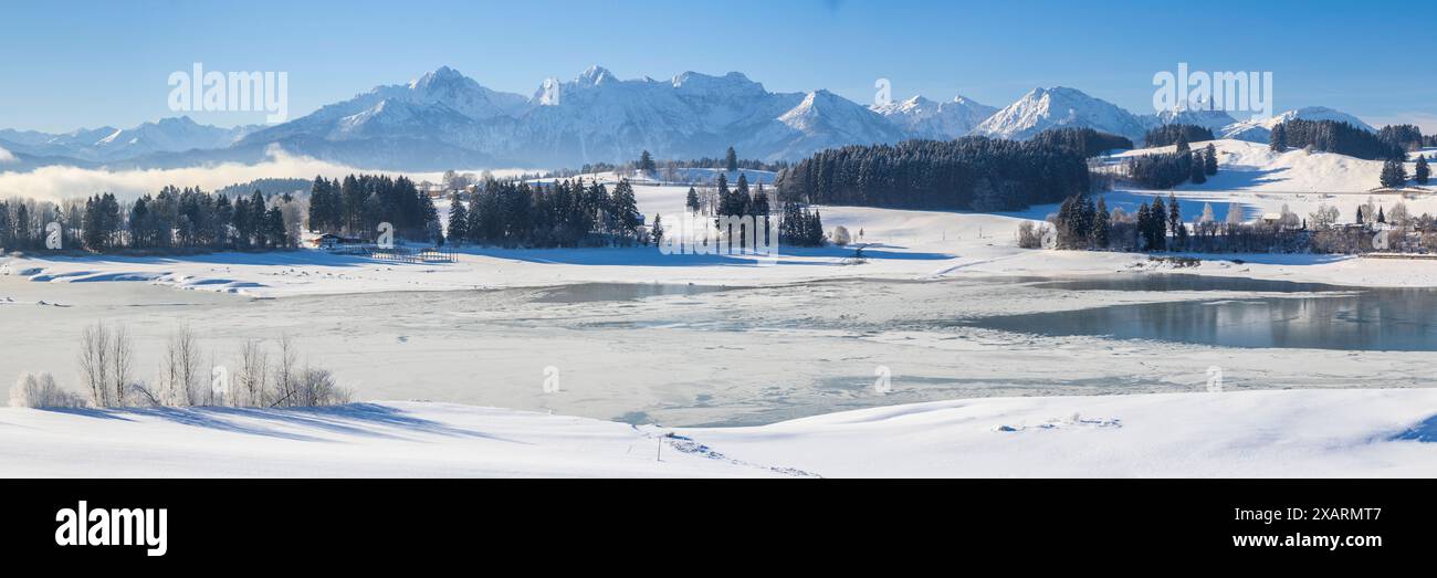 Winterlandschaft im Allgäu Panorama Winter-Landschaft im Allgäu bei ...