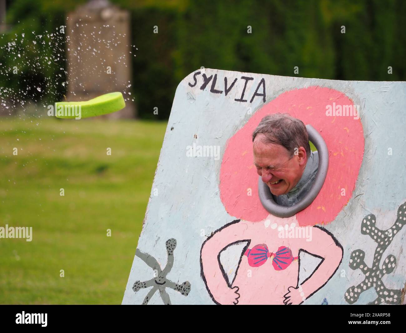 Wet sponge throwing at the bi-annual church fete at Courteenhall ...