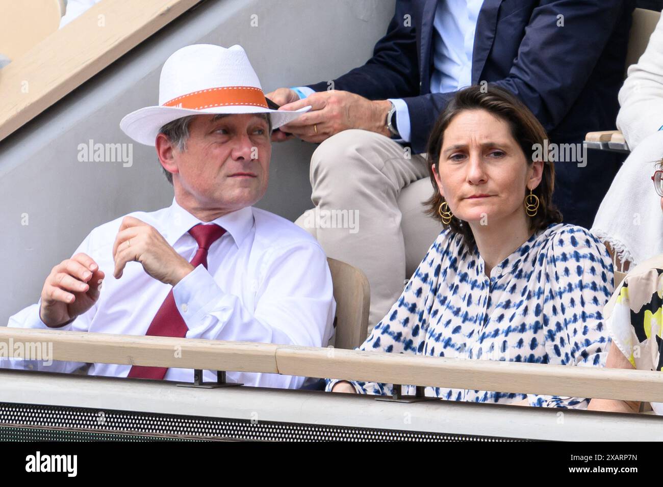 Amelie Oudea-Castera and her husband Frederic Oudea attend the Women ...