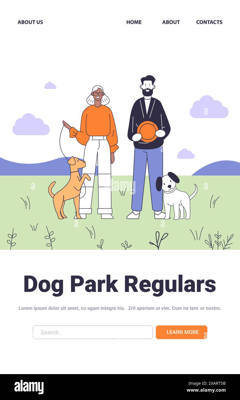 Joyful activity with dog Stock Vector Images - Alamy