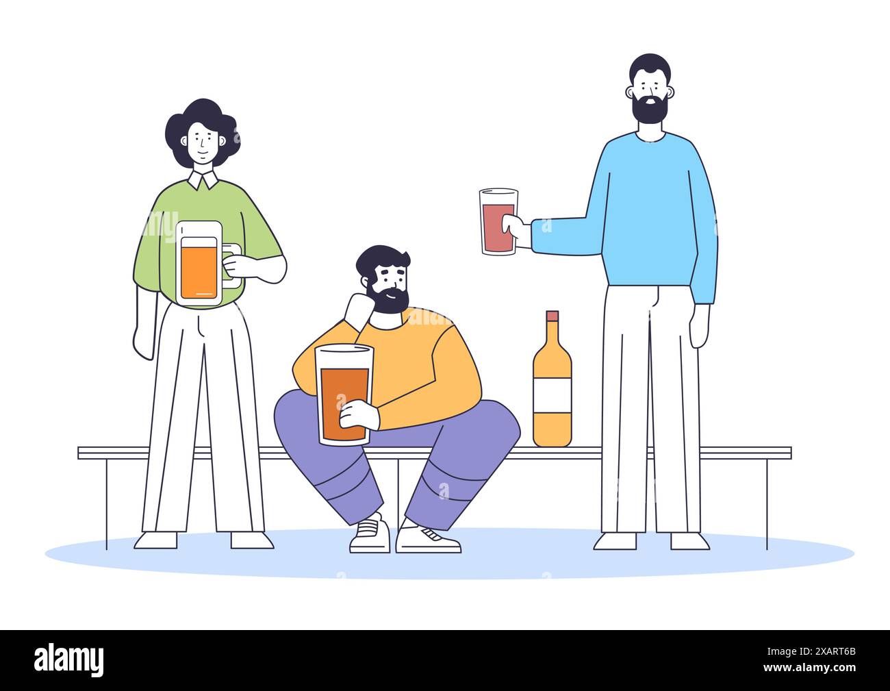 Social scene Cut Out Stock Images & Pictures - Alamy