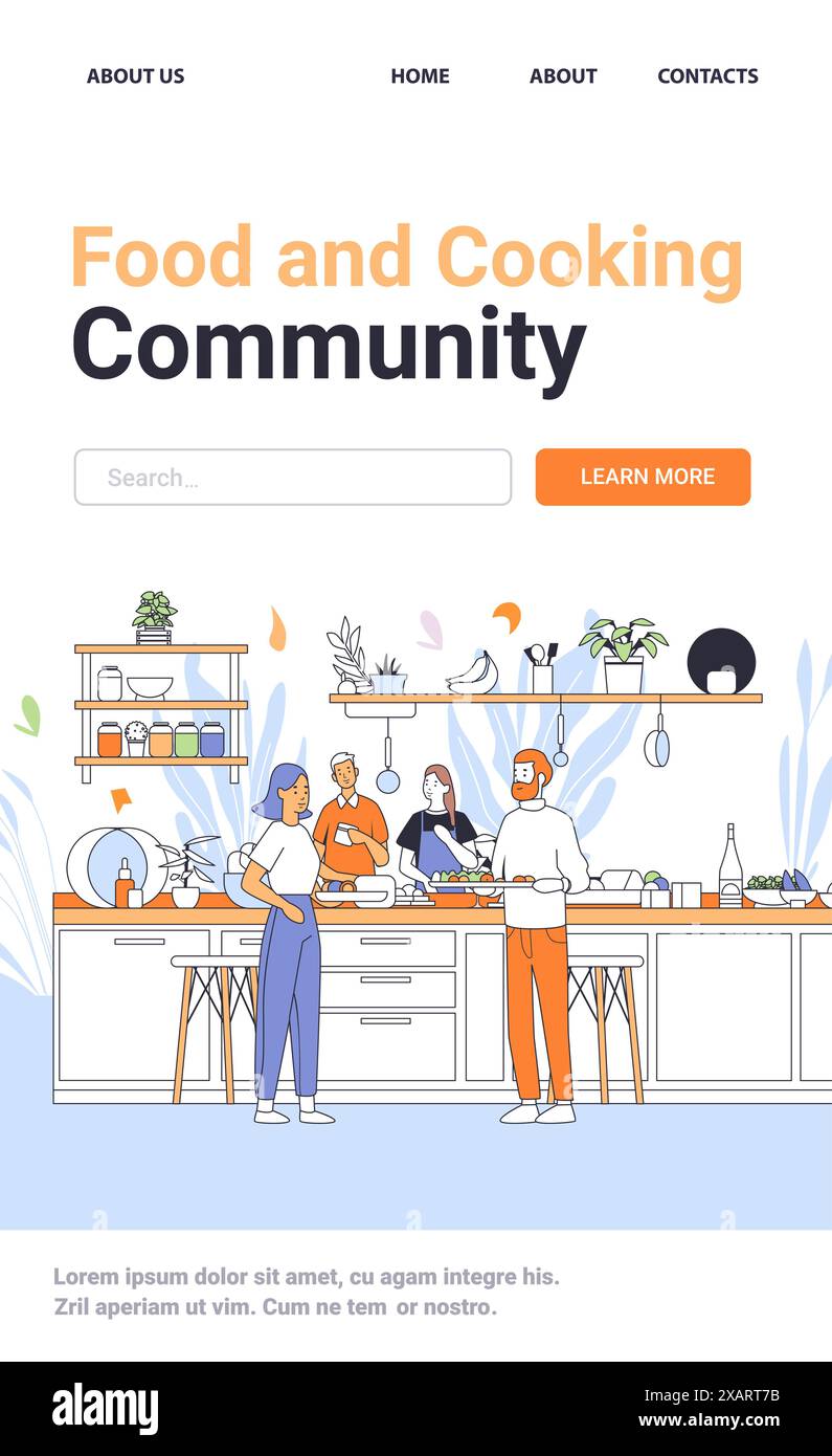 Diverse food scene Stock Vector Images - Alamy