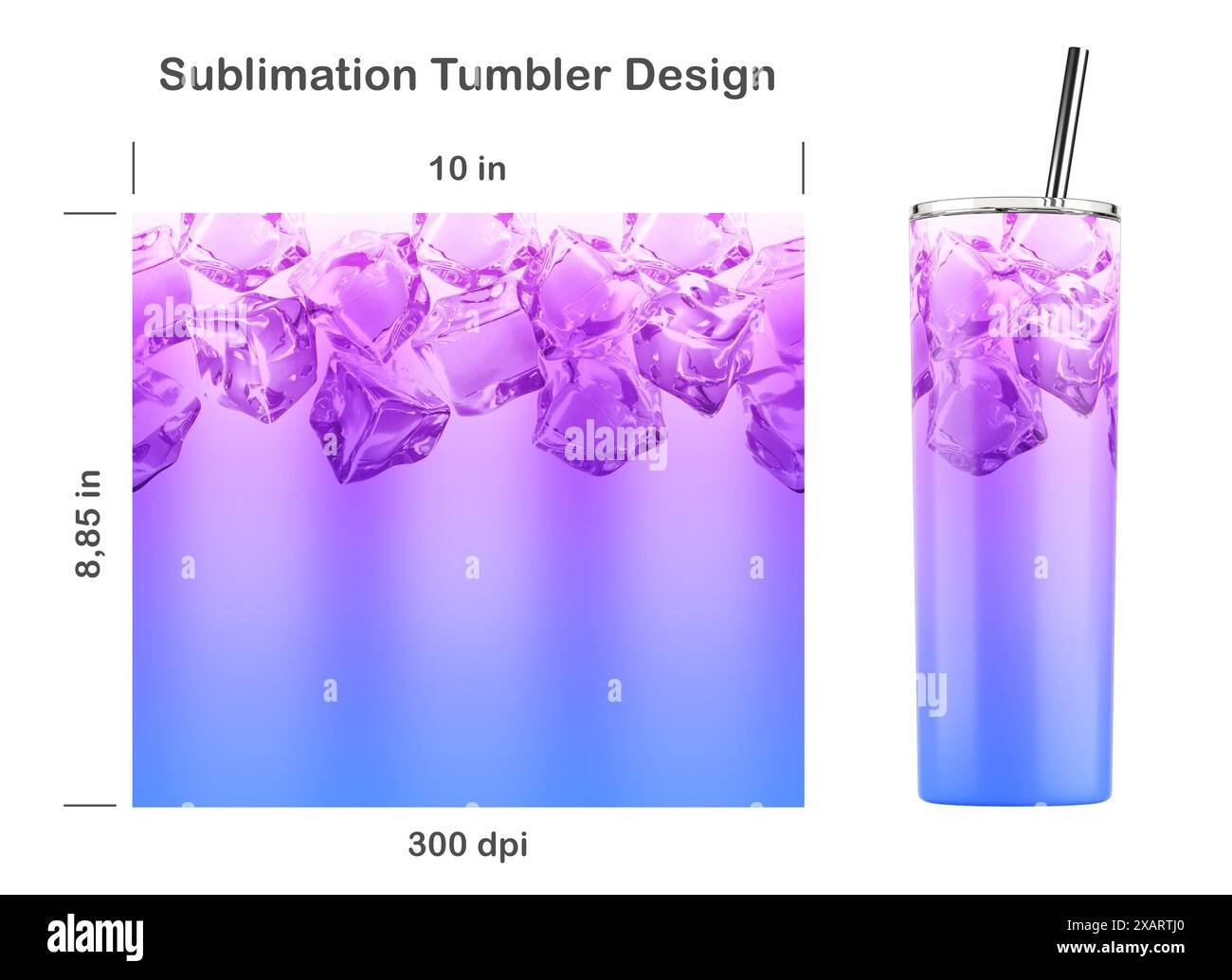 Realistic cocktail pattern with ice cubes. Seamless sublimation ...