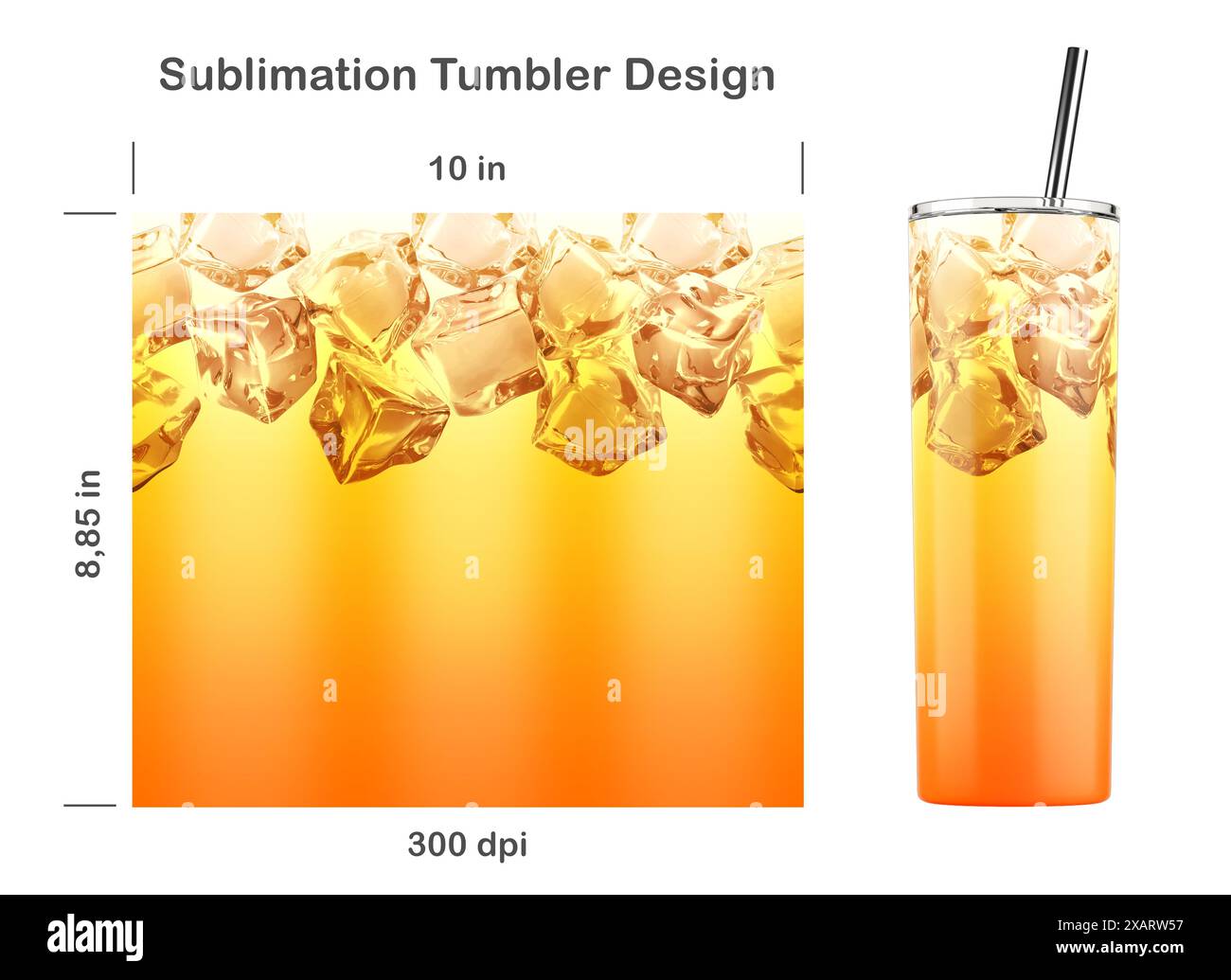 Realistic cocktail pattern with ice cubes. Seamless sublimation ...